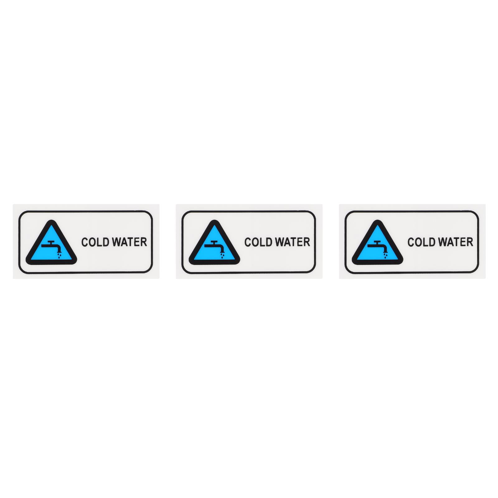 Masteelf 3pcs Cold Sign For Kitchen Cold Water Warning Stickers Cold ...