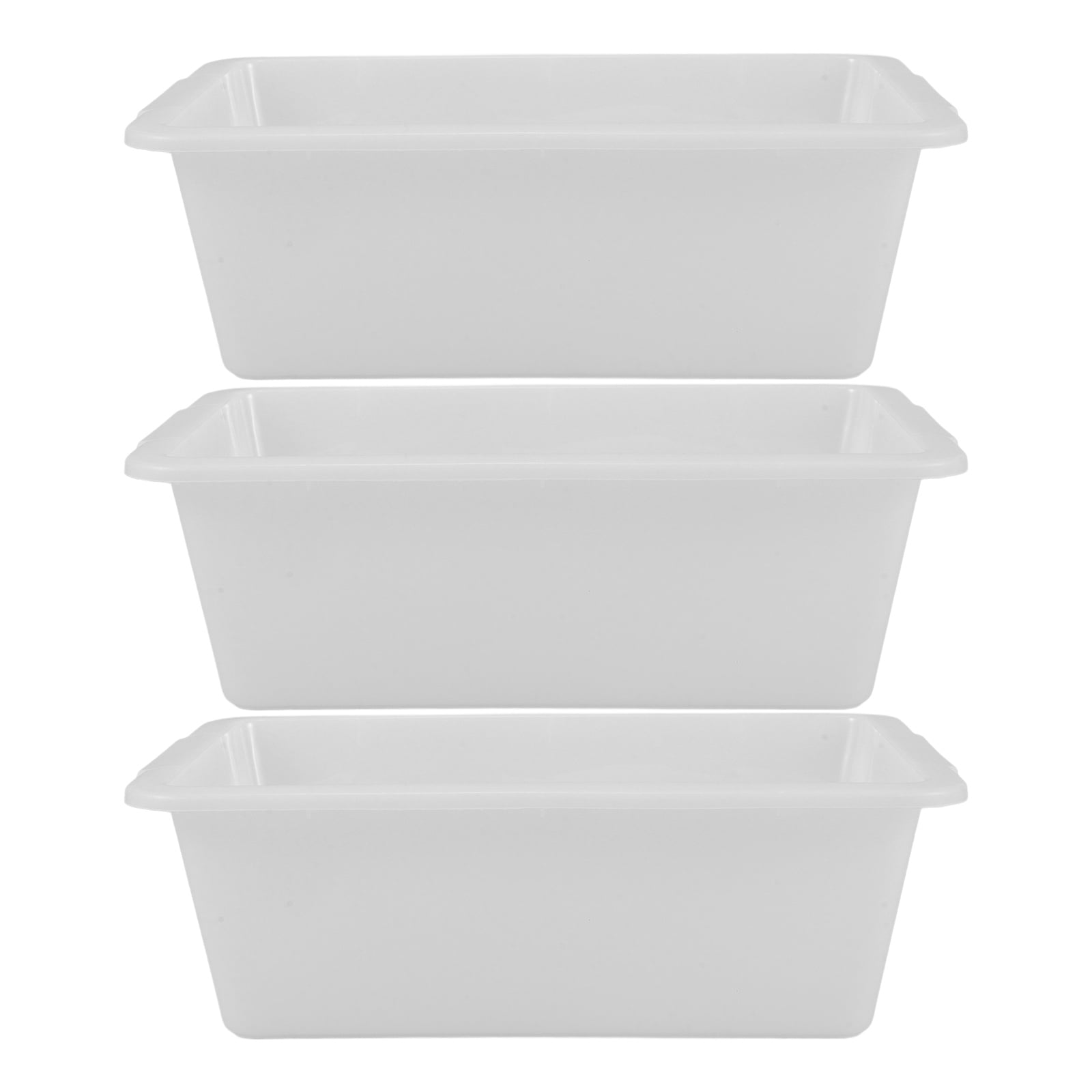 Masteelf 3pcs Commercial Bus Tub Plastic Rectangular Tub Washing Tub ...