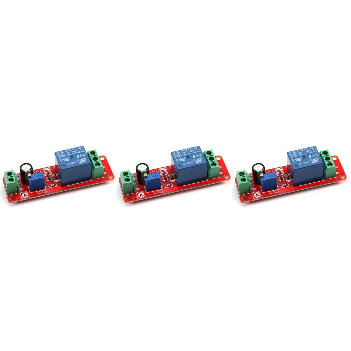 Masteelf 3pcs DC 12V NE555 Delay Timer Relay Monostable Timer ...