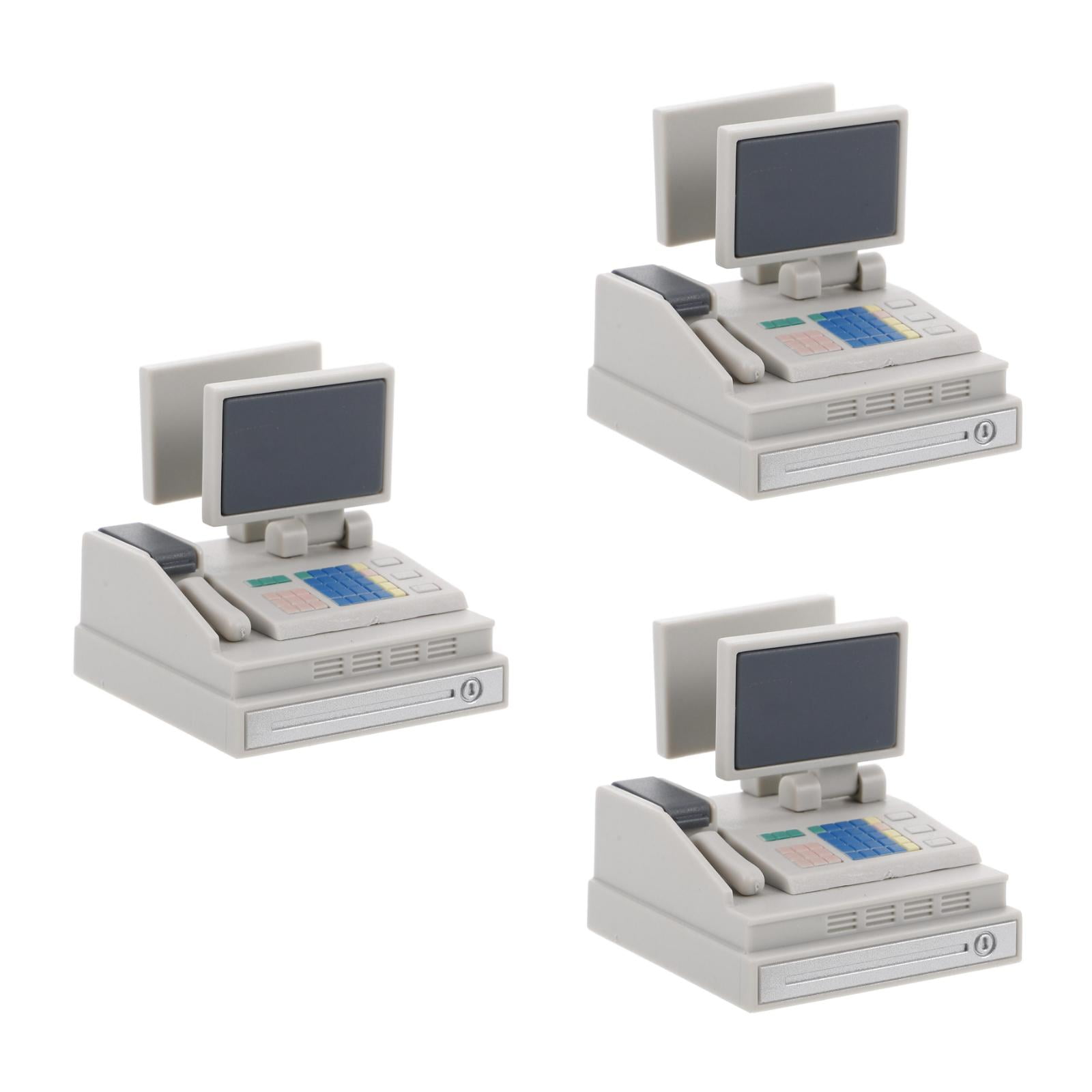 Masteelf 3pcs Dollhouse Miniature Cash Register Tiny Dollhouse ...