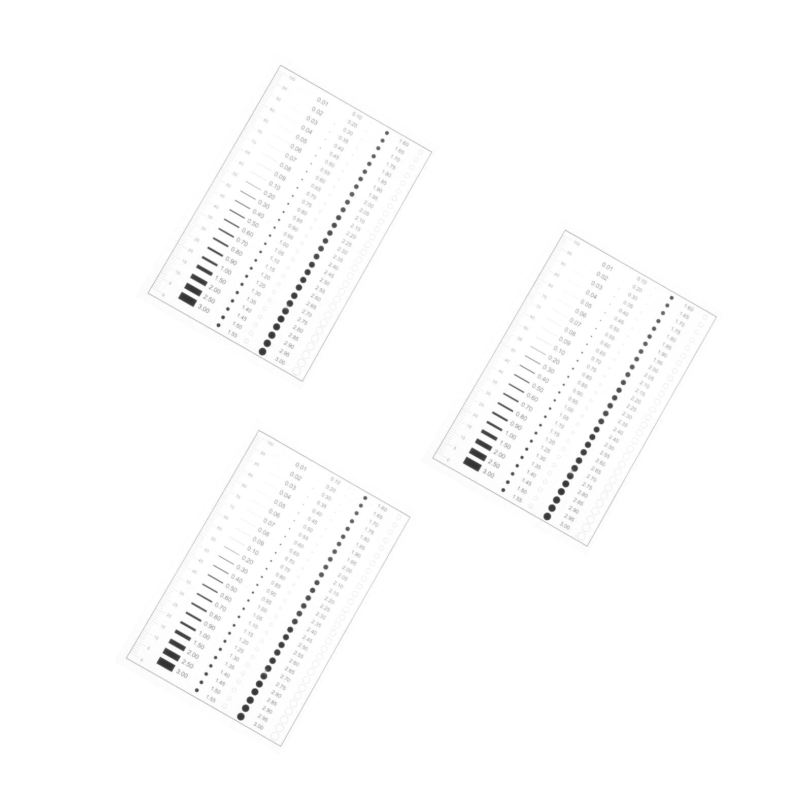 Masteelf 3pcs Flaw Detection Gauge High Precision Estimation Chart ...