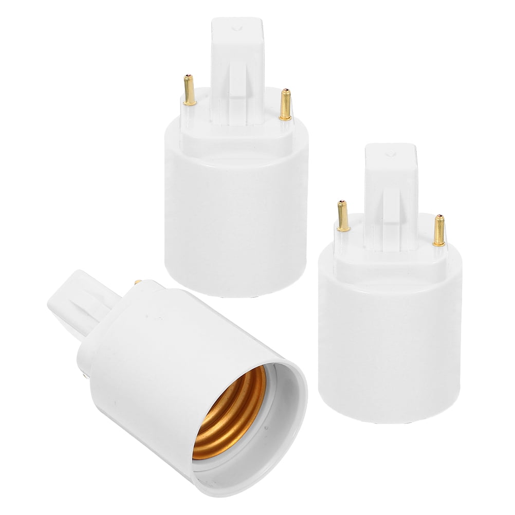 Masteelf 3pcs G24d to E27 Light Bulb Converter 2-Pin Lamp Socket ...