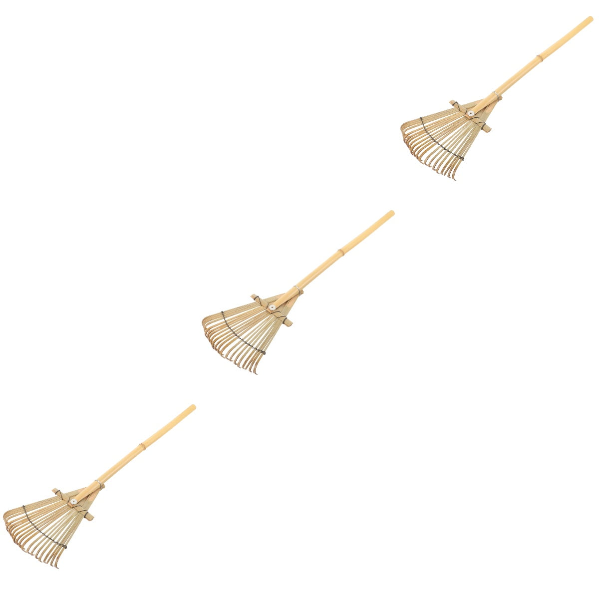 Masteelf 3pcs Garden Hand Rake Gardening Leaf Rake Wood Rake Portable ...