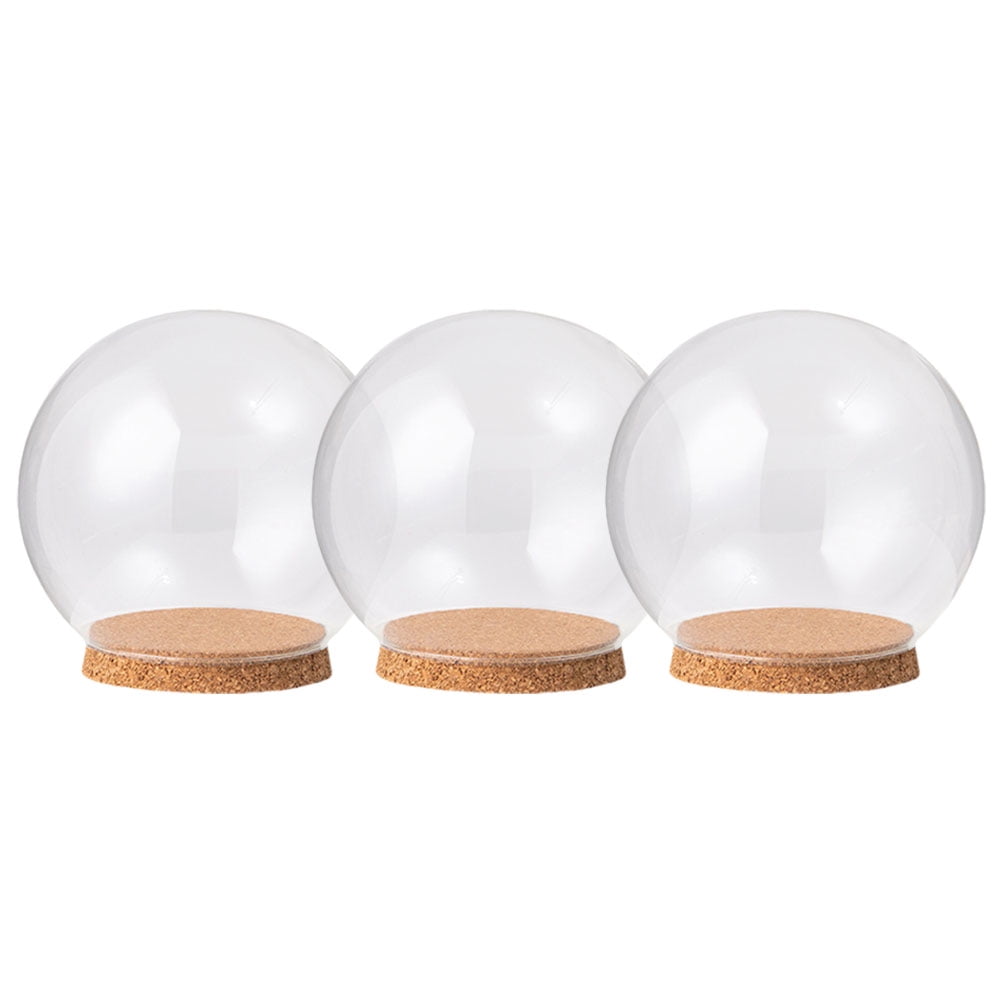 Masteelf 3pcs Glass Display Dome with Base Transparent Display Case for ...