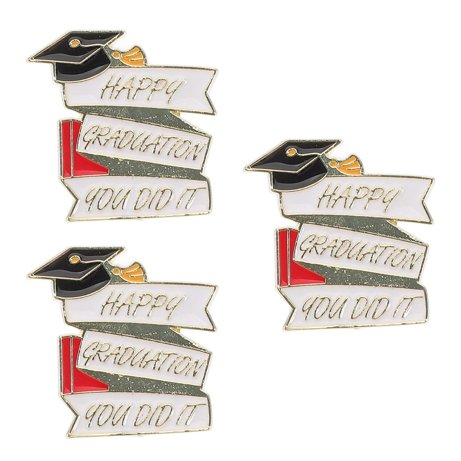 Masteelf 3pcs Graduation Cap Lapel Pin Metal Lapel Pin Decorative ...