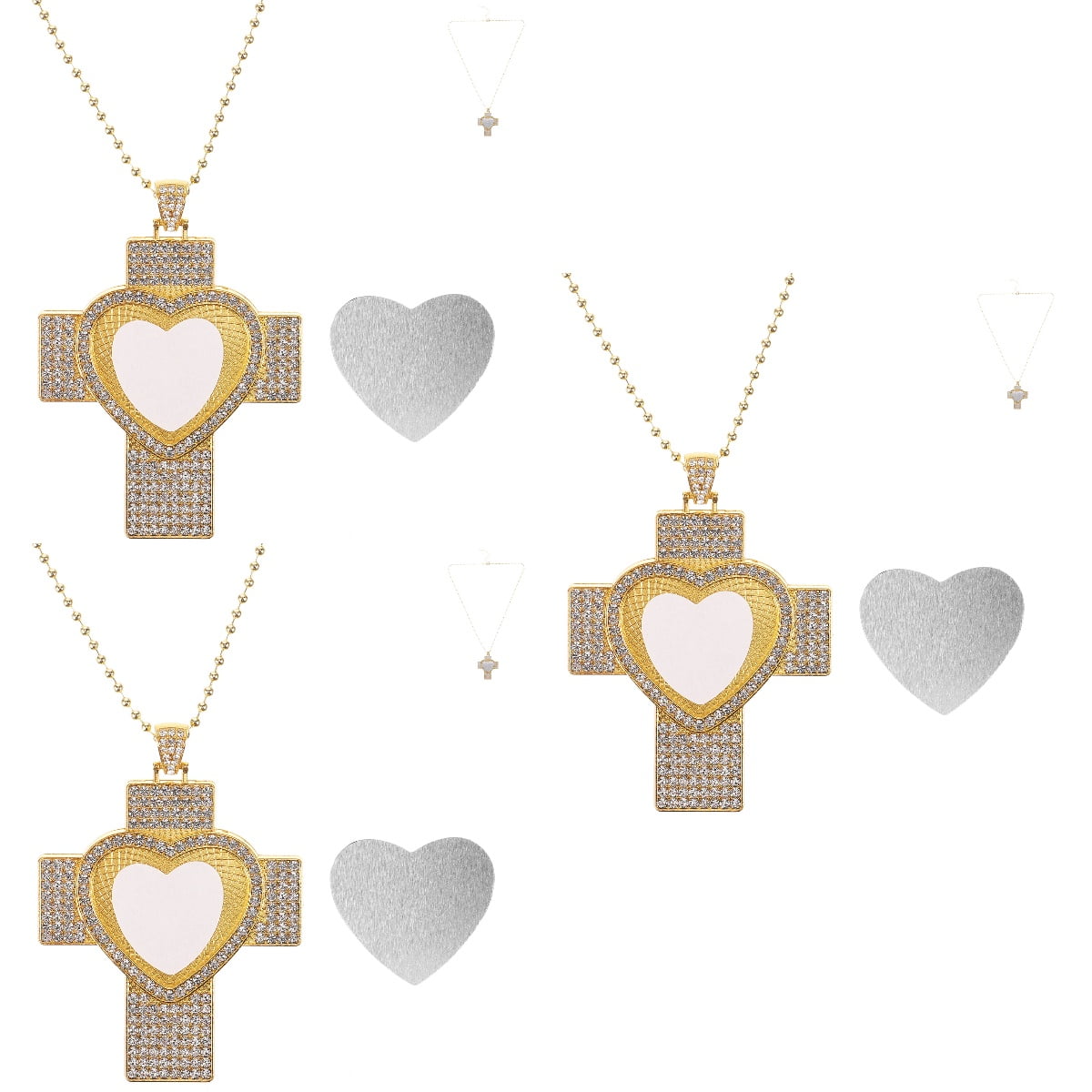 Masteelf 3pcs Heat Transfer DIY Sublimation Necklace Chain DIY Necklace ...