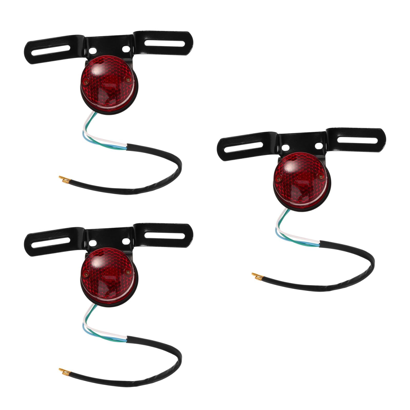 Masteelf 3pcs High Brightness Metal Motorcycle Tail Light LED Brake ...