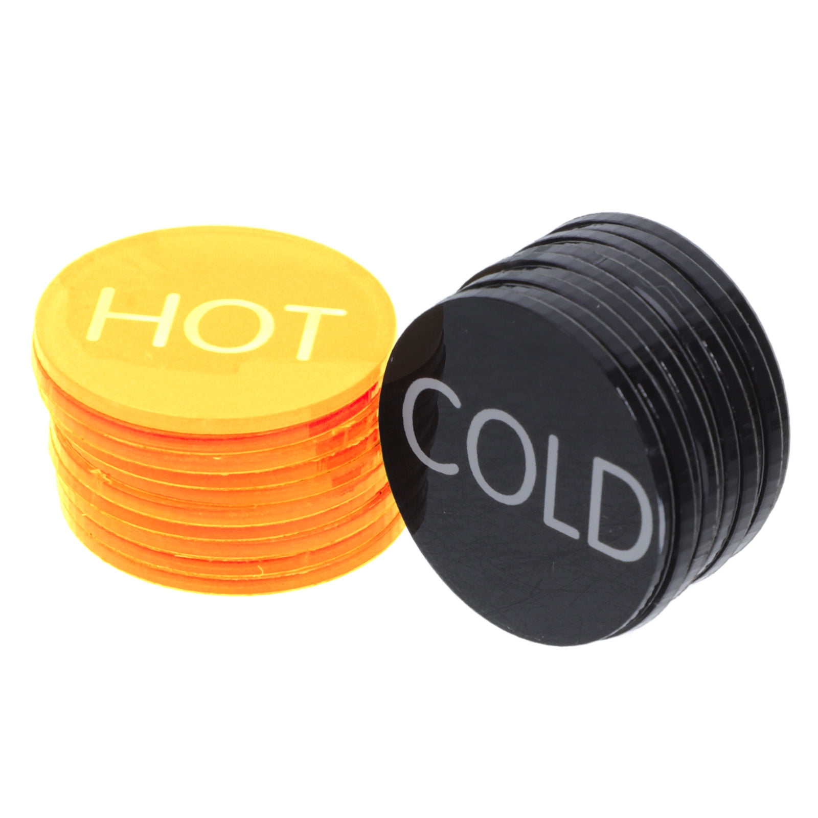 Masteelf 3pcs Hot And Cold Water Label 10 Pairs Acrylic Round Shape ...