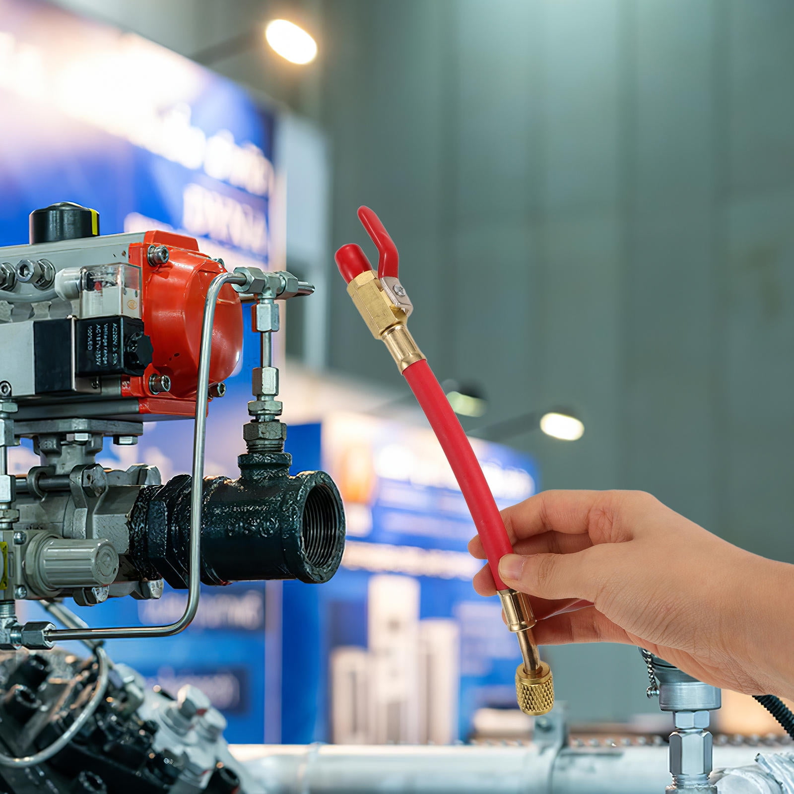 Masteelf 3pcs Hvac Refrigerant Charging Hose Ball Valves Red Yellow ...