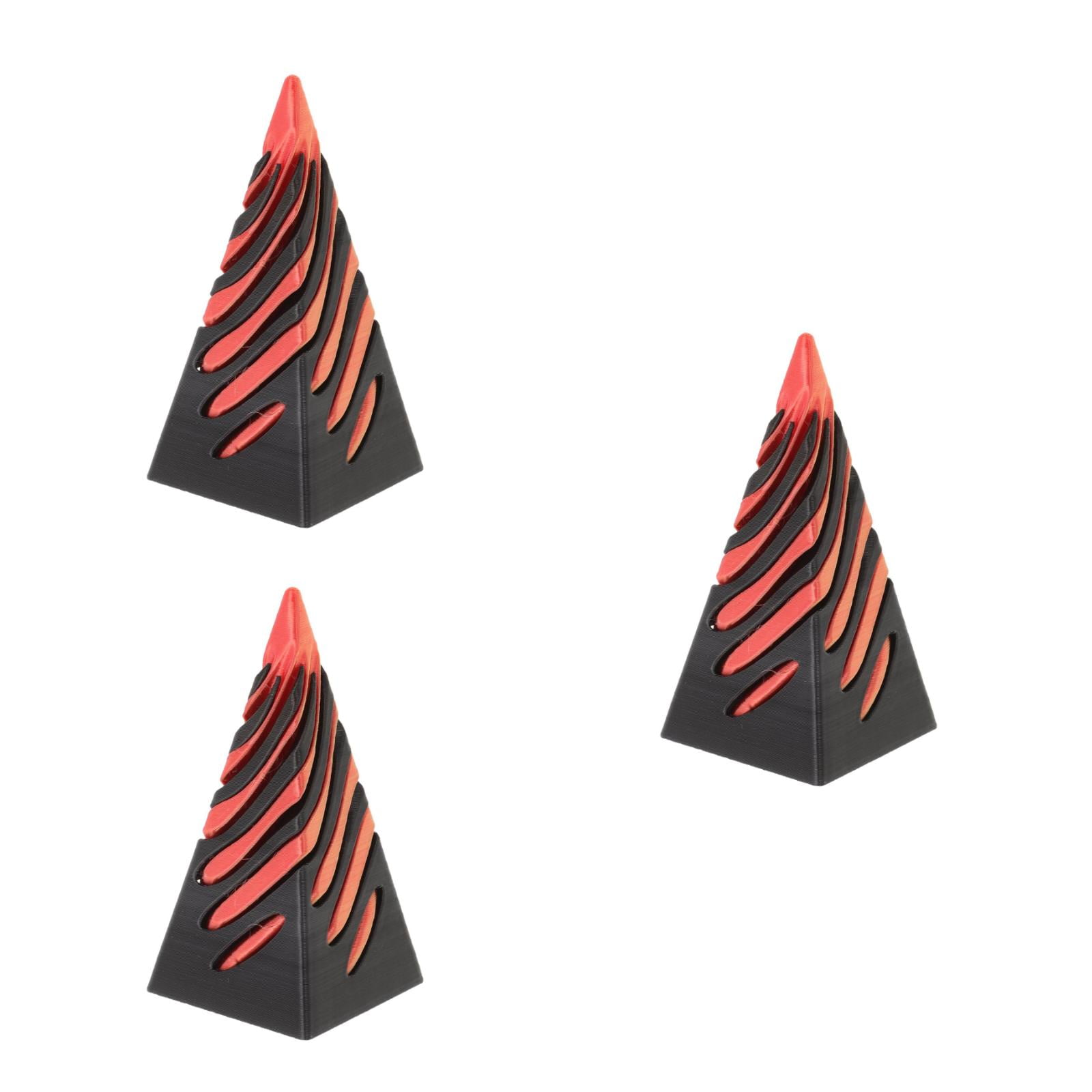 Masteelf 3pcs Impossible Funny Pyramid Passthrough Sculpture 3d ...