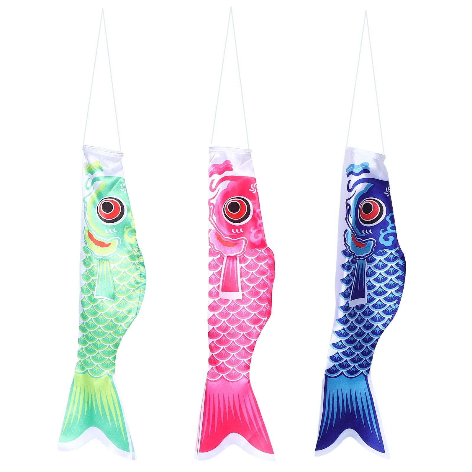 Masteelf 3pcs Japanese Carp Streamer Flag Outdoor Koi Fish Windsock For ...
