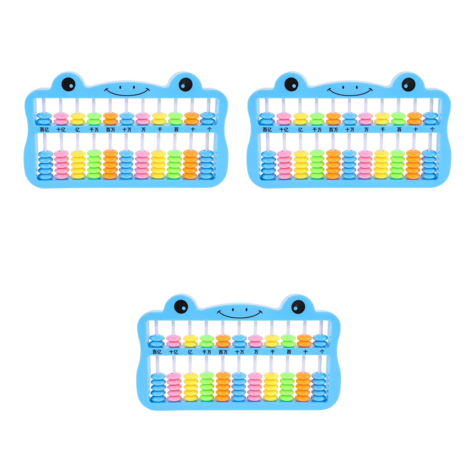 Masteelf 3pcs Kids' 7-Bead Abacus Plastic Math Learning Tool Small ...