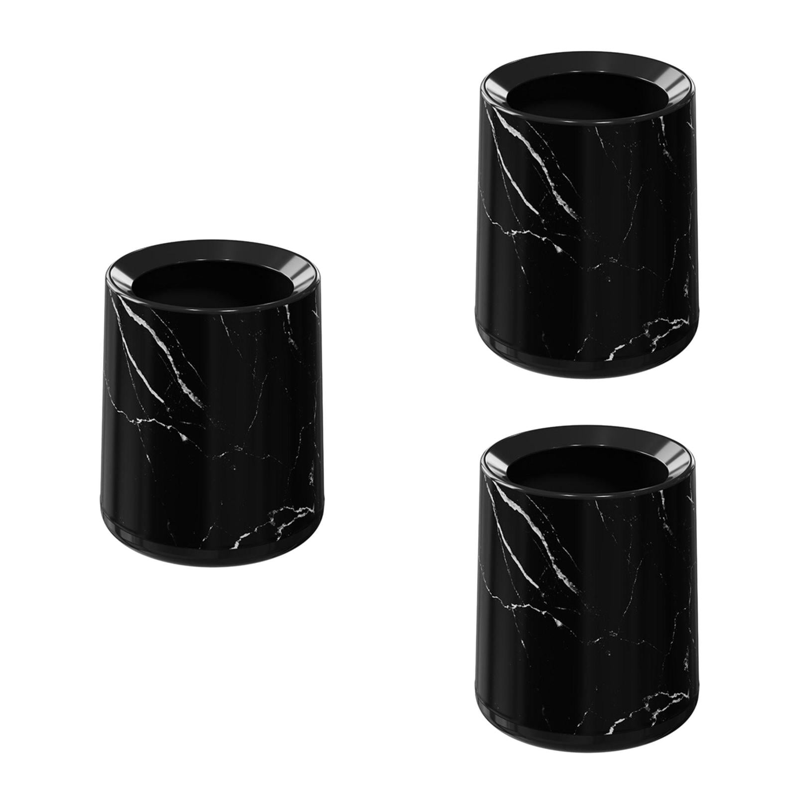 Masteelf 3pcs Marble Waste Basket For Bathroom Small Decorative Trash ...