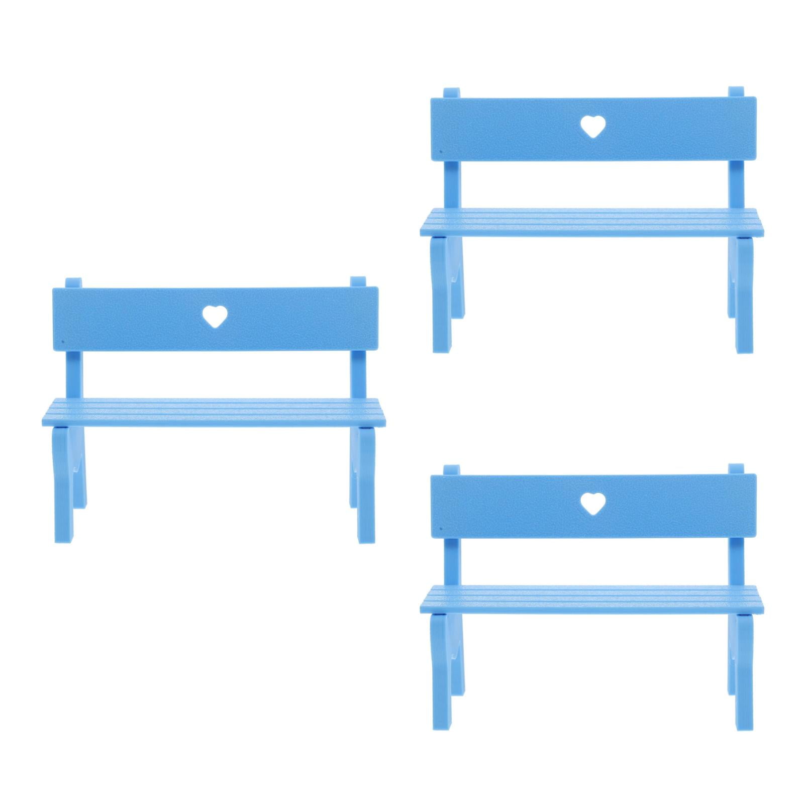 Masteelf 3pcs Mini Bench Model Miniature Bench Dollhouse Furniture ...