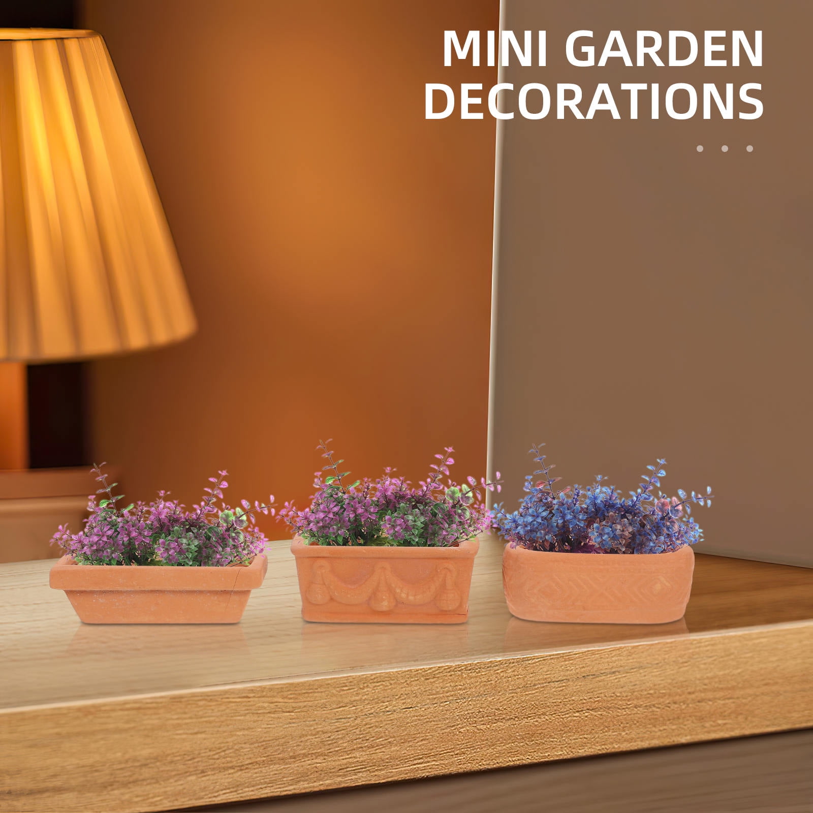 Masteelf 3pcs Mini Terracotta Pots Home Decor Small Red Clay Flower ...