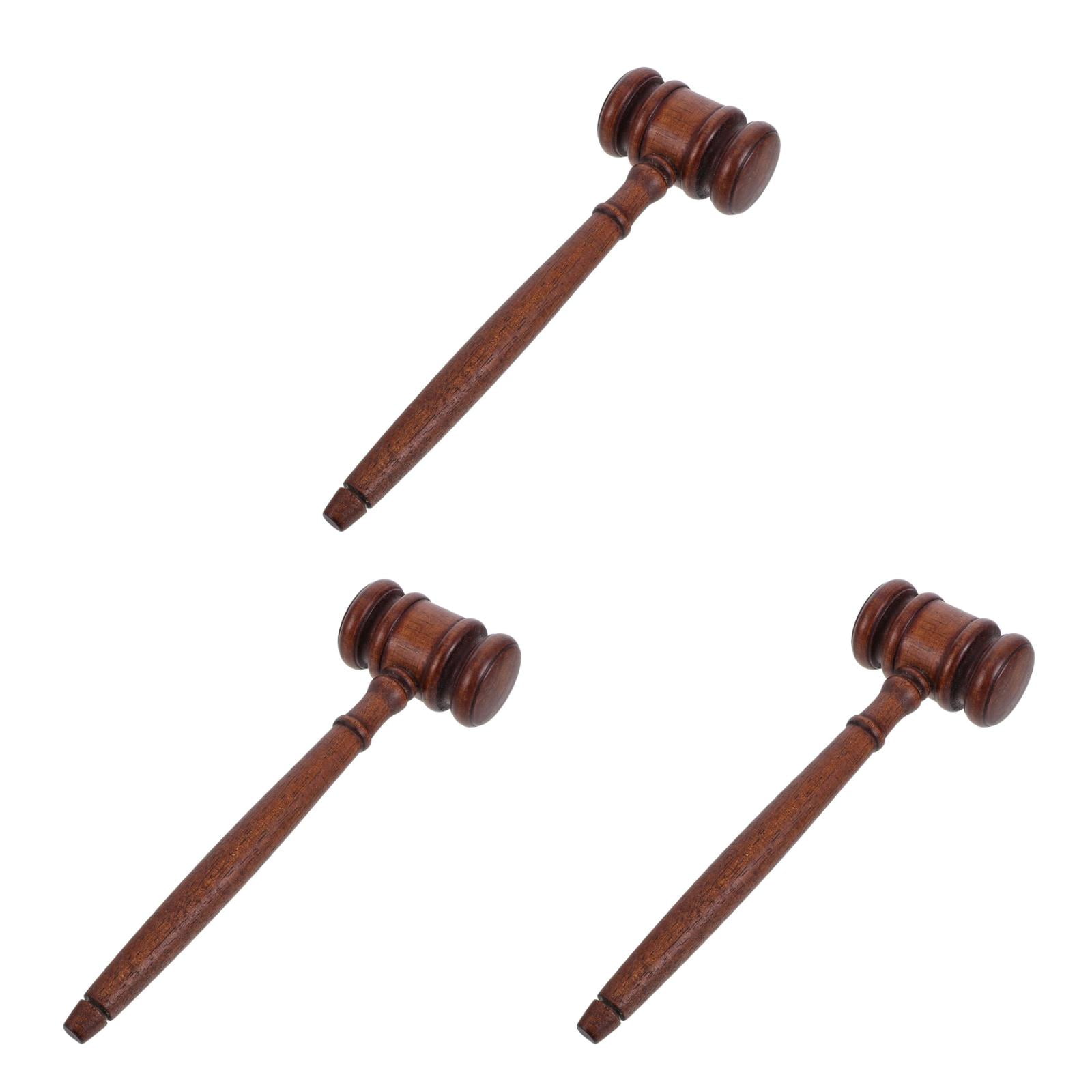 Masteelf 3pcs Mini Wooden Judge Gavel Toy Kids Court Judge Hammer ...