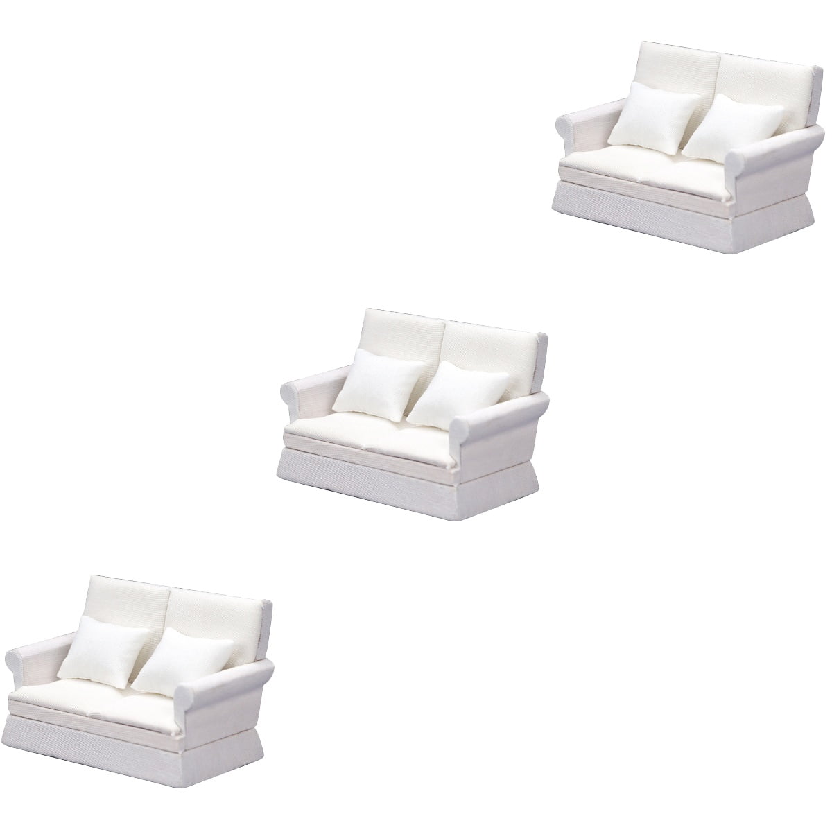Masteelf 3pcs Miniature Sofa Furniture Model Miniature Sofa Toy ...