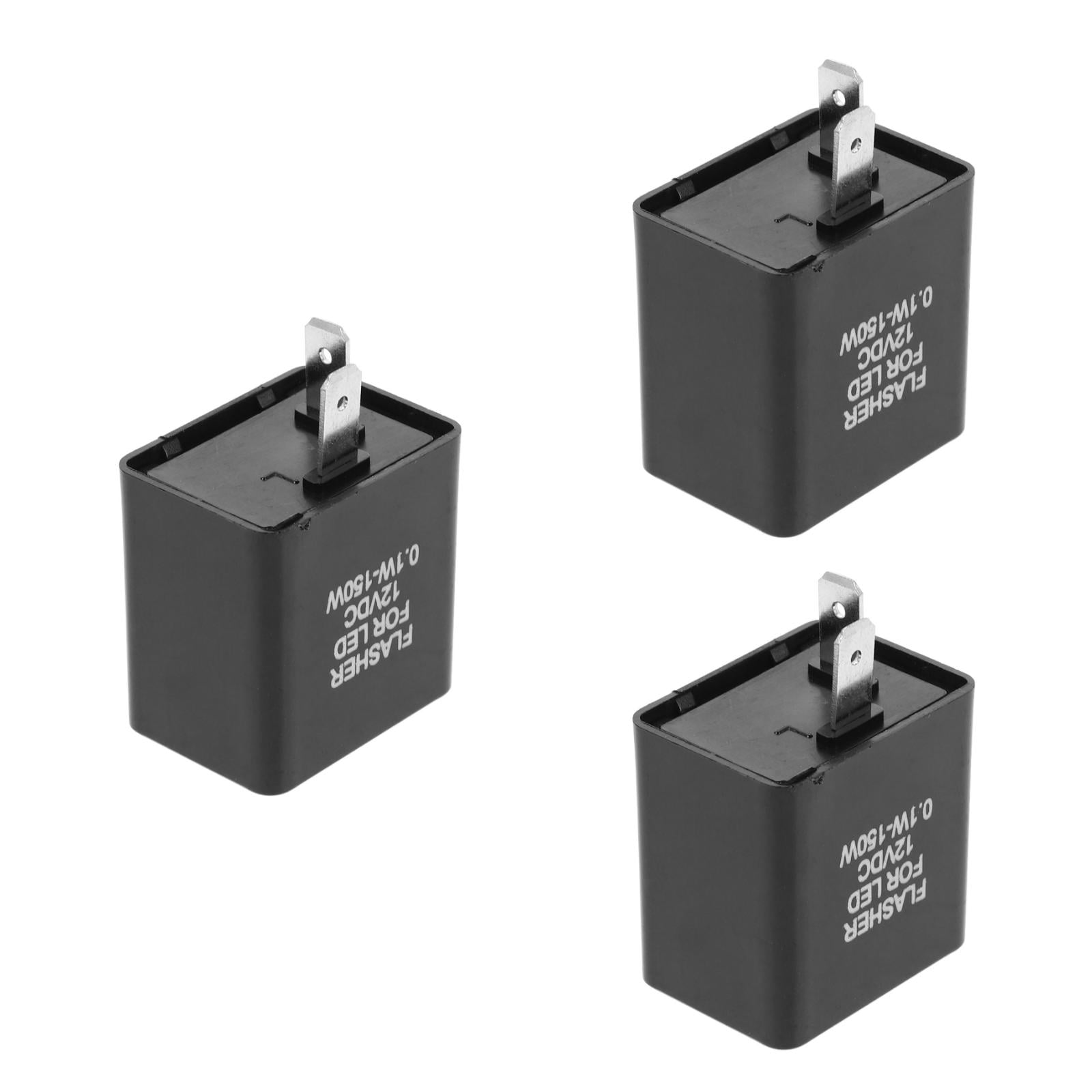 Masteelf 3pcs Motorcycle Turn Signal Relay 12V 2-Pin LED Flasher Relay ...