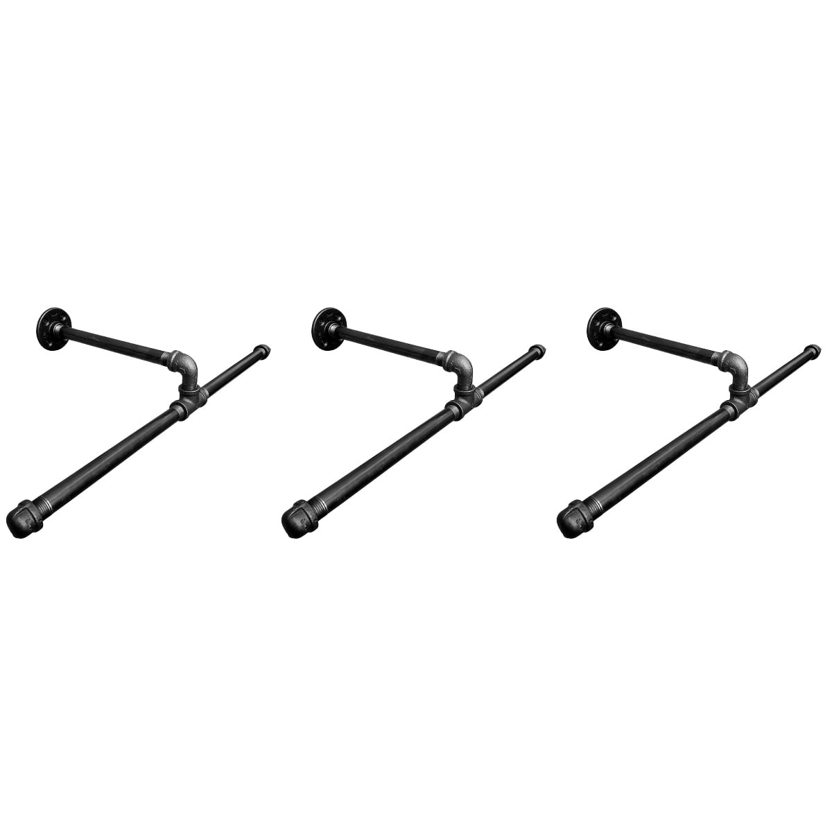 Masteelf 3pcs Multi-Purpose Clothes Rack Industrial Wall Mounted ...