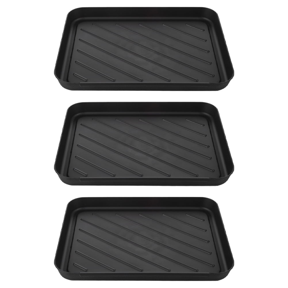 Black Multi-functional Plastic Insole Tray for Storage Use Sturdy and ...