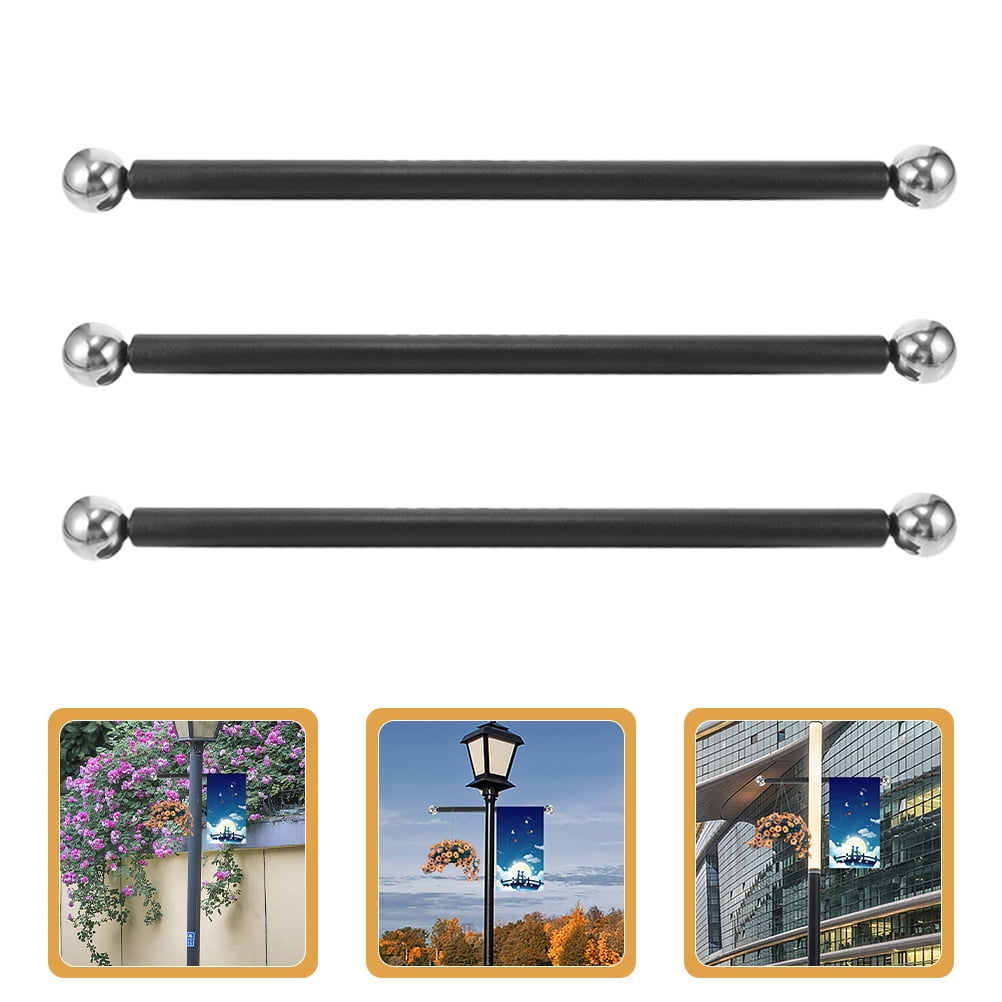 Masteelf 3pcs Outdoor Lamp Post Flag Holder Replacement Rod Arm Handle ...