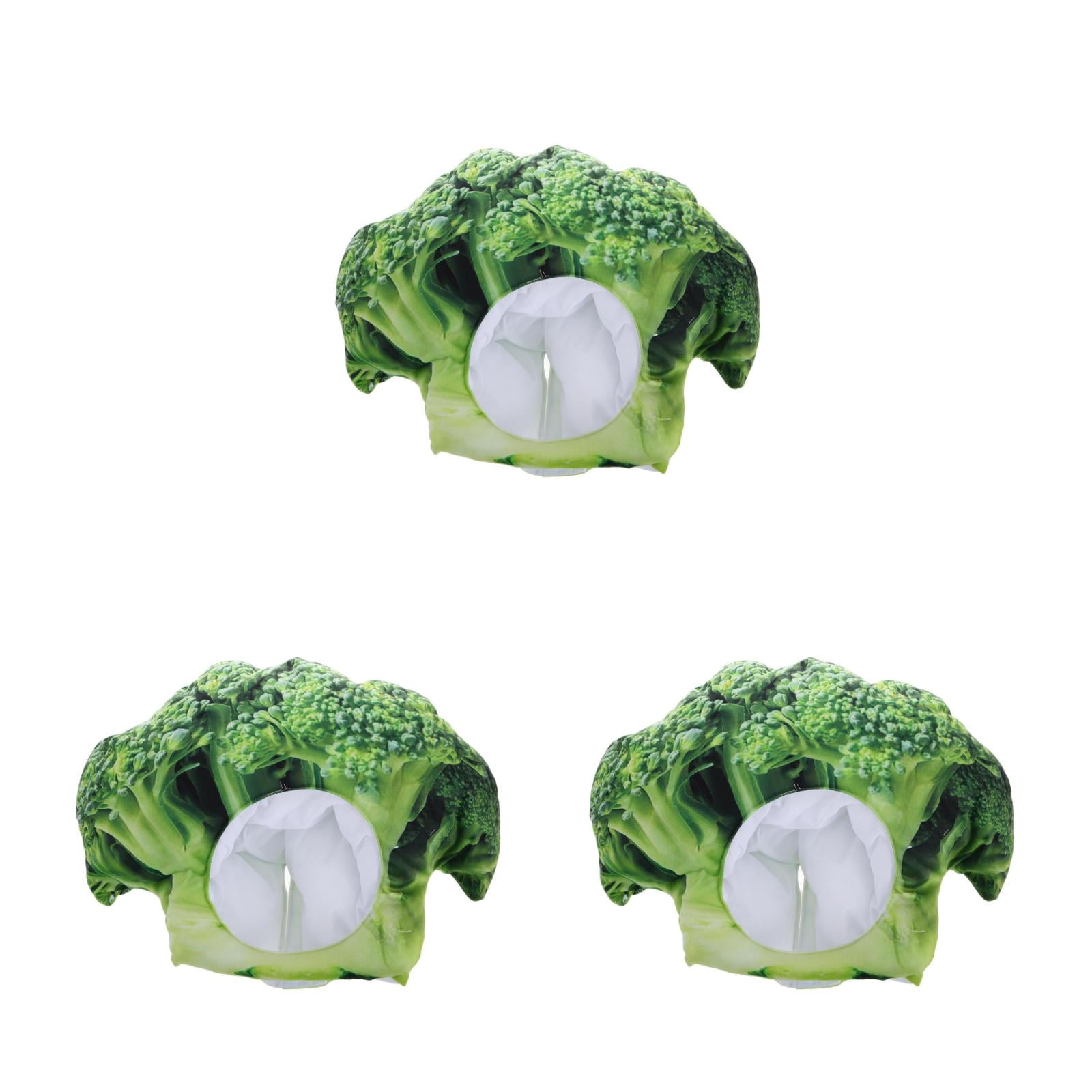 Masteelf 3pcs Plush Broccoli Hat Cartoon Hood Props for Kids Adults ...