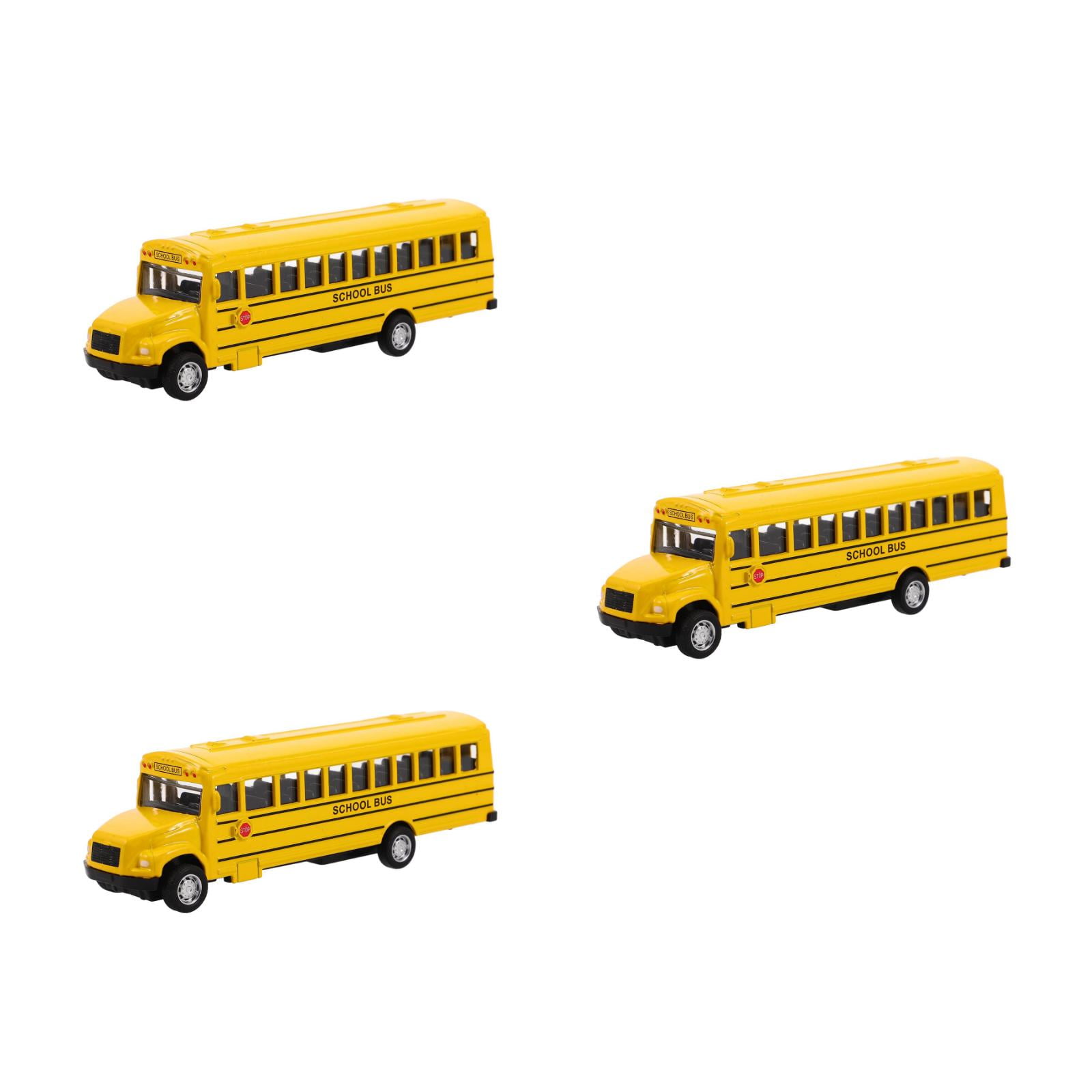 Masteelf 3pcs Pull Back School Bus Die Cast Metal Toy Vehicles School ...