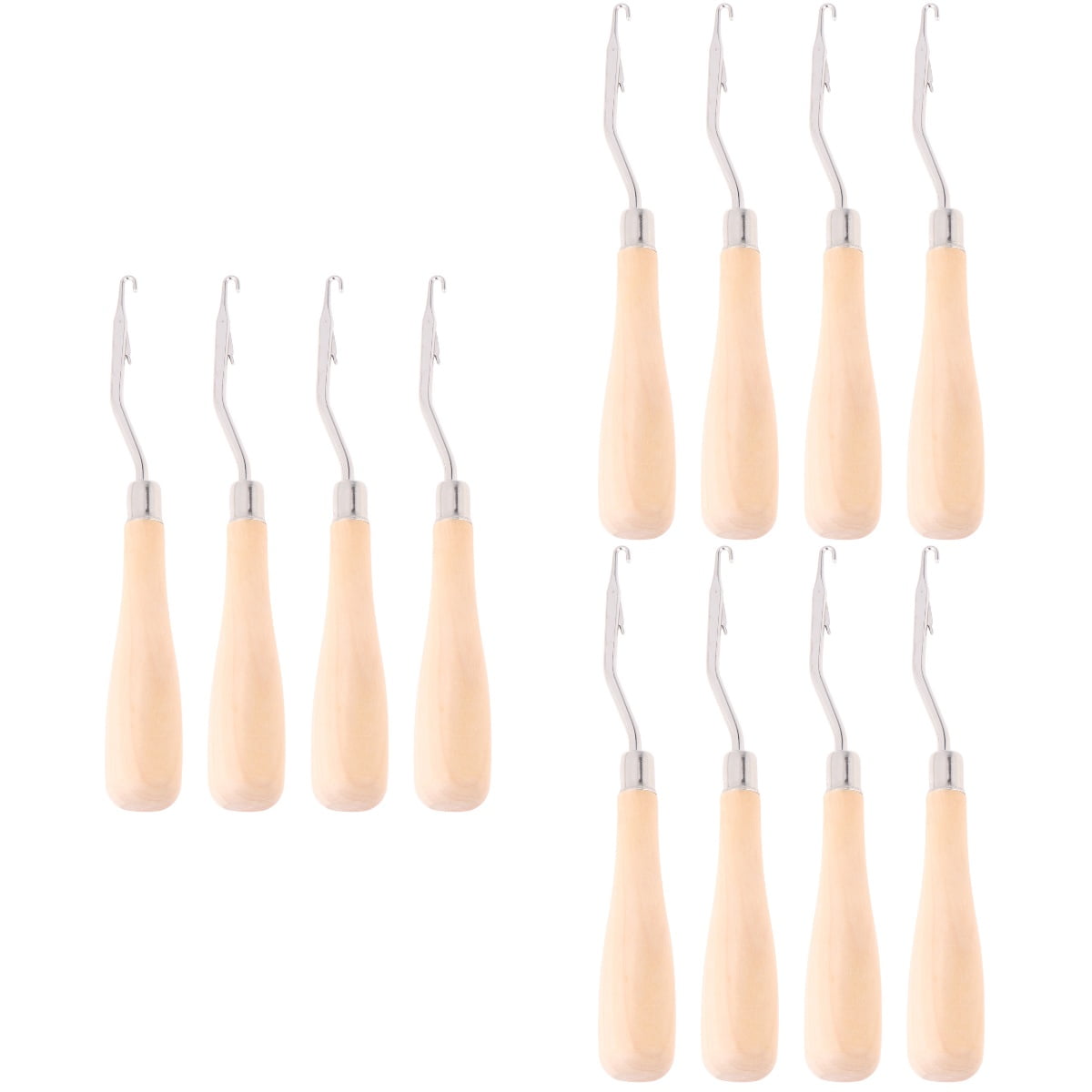 Masteelf 3pcs Punch Needle Kit Woven Rug Braided Rugs 4 Pcs Wooden Bent ...