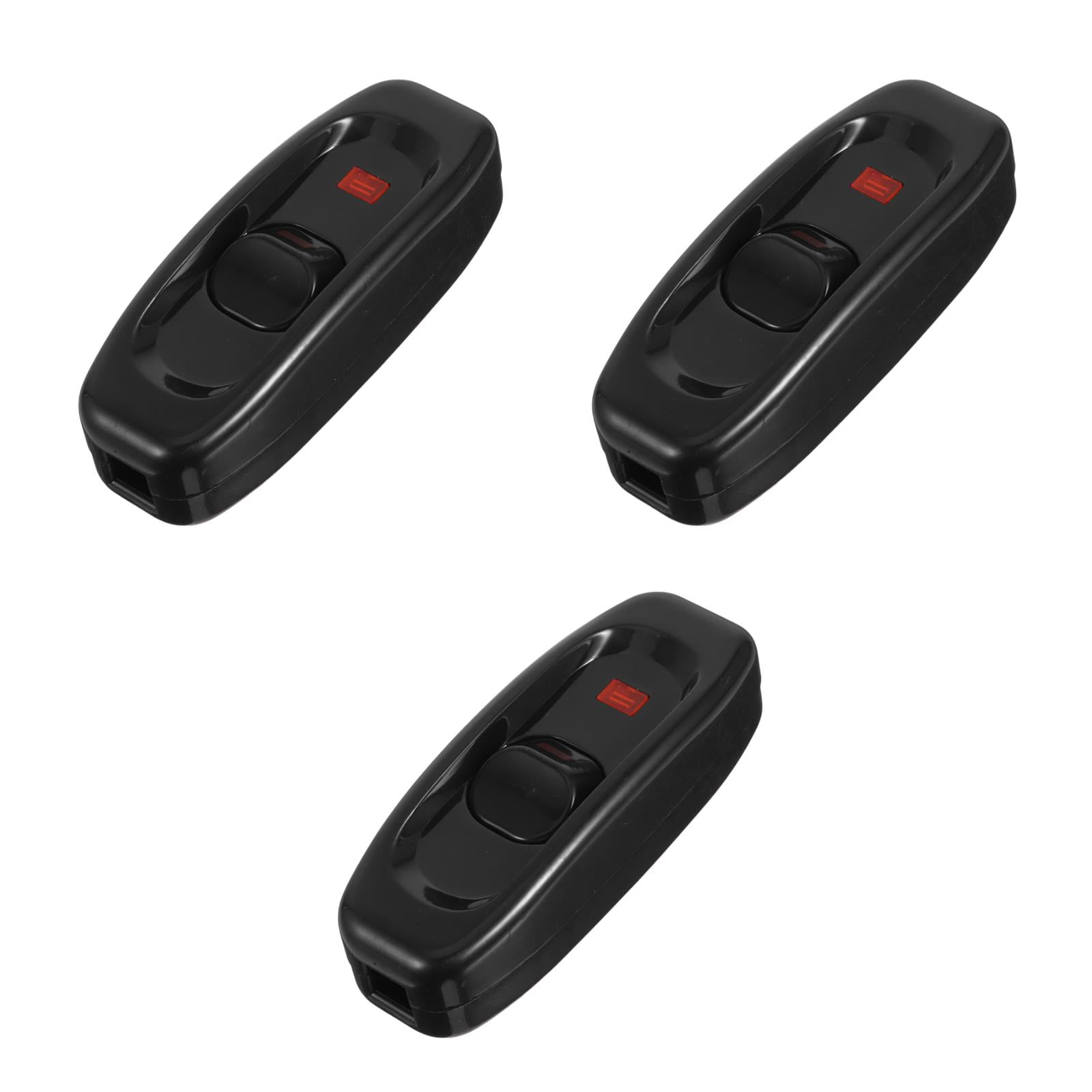 Masteelf 3pcs Push Button In-Line Switch with LED Indicator for Table Lamps and Home Appliances ...
