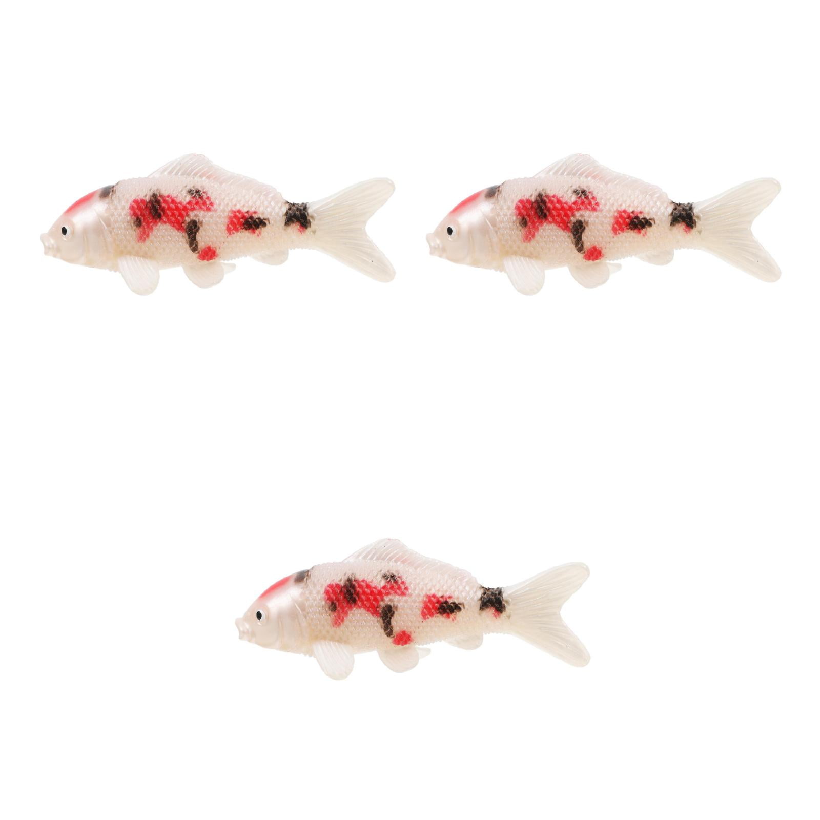 Masteelf 3pcs Realistic Goldfish Figure Plastic Fish Tank Fish ...