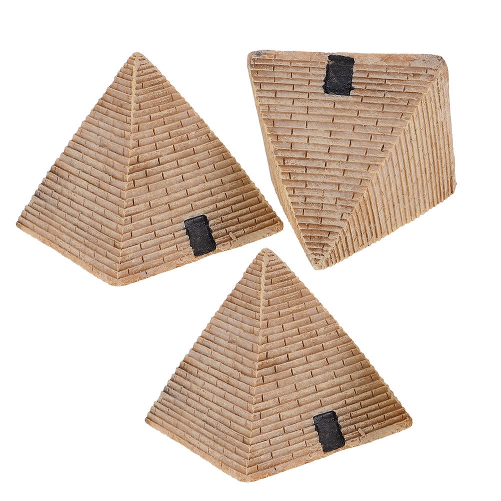 Masteelf 3pcs Resin Pyramid Unique Pyramid Decor Mini Egyptian Toy ...