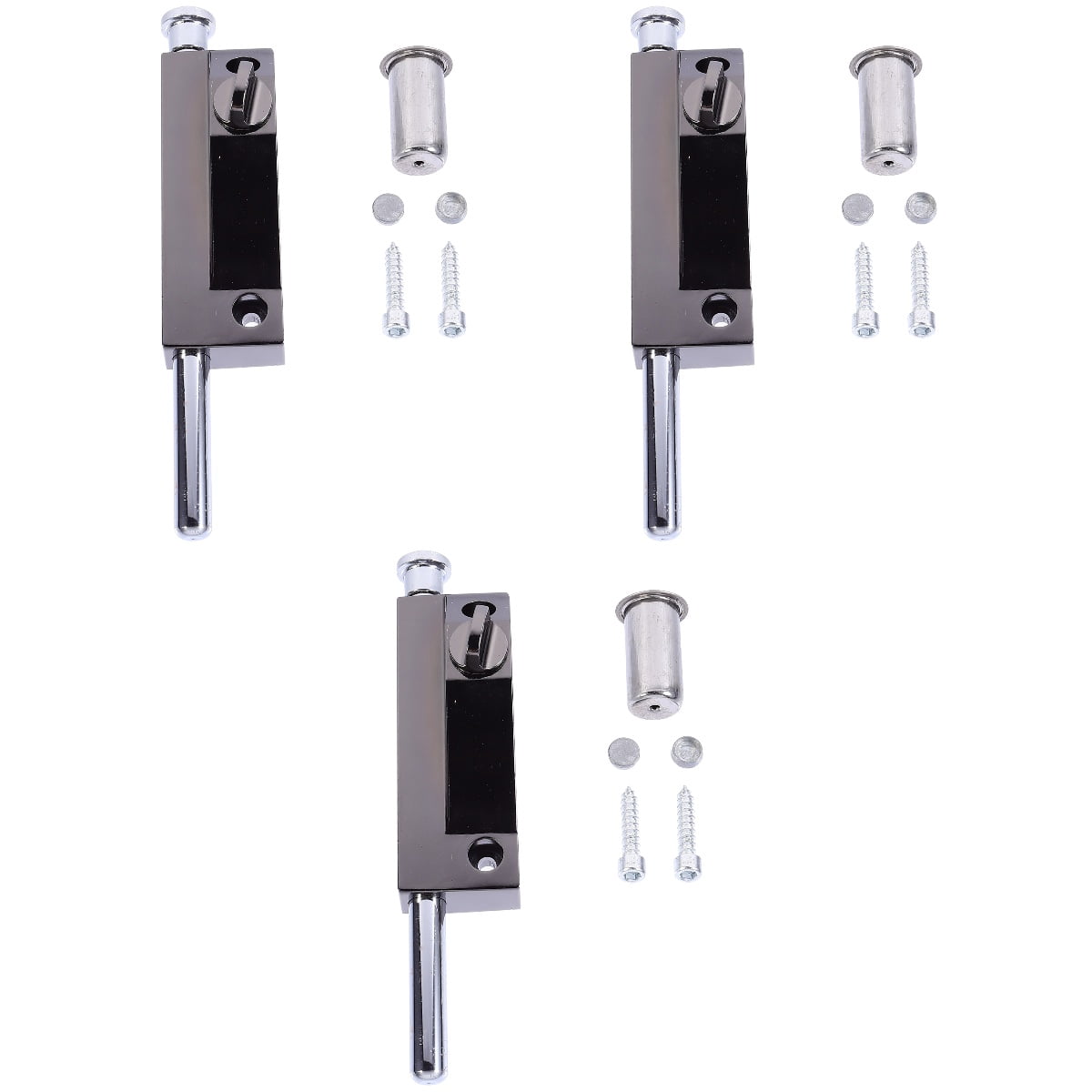 Masteelf 3pcs Revolving Door Latch Bolt Zinc Alloy Door Foot Lock ...