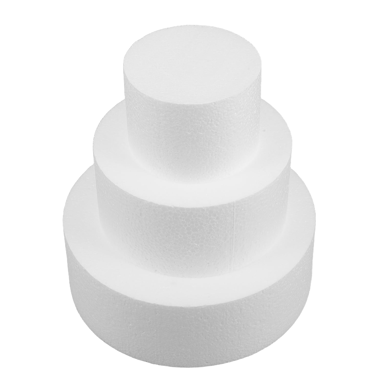 Masteelf White Foam Round Cake Dummies Set for Decoration Creative DIY ...