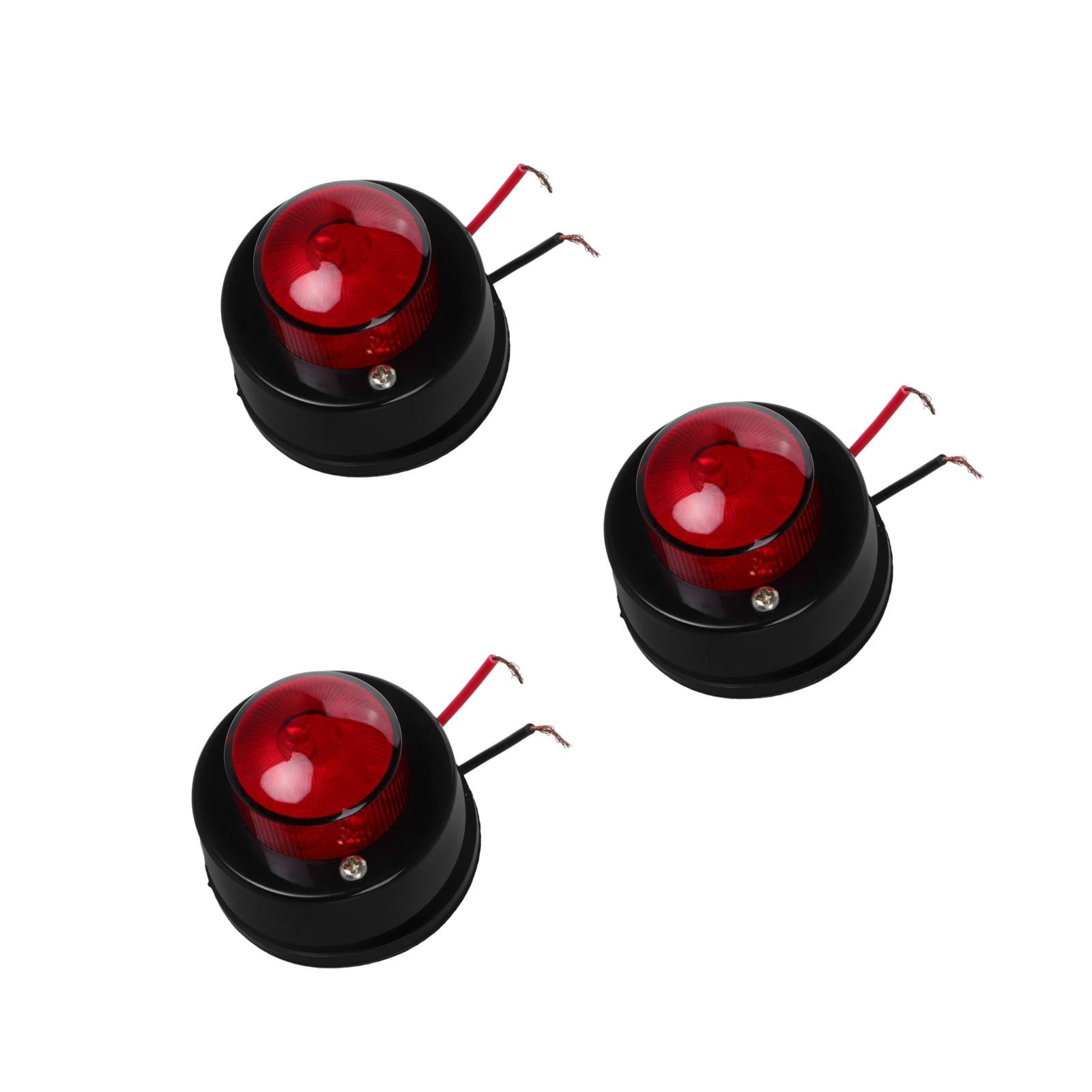 Masteelf 3pcs Round Red Led Warning Light Industrial Emergency Rotating ...