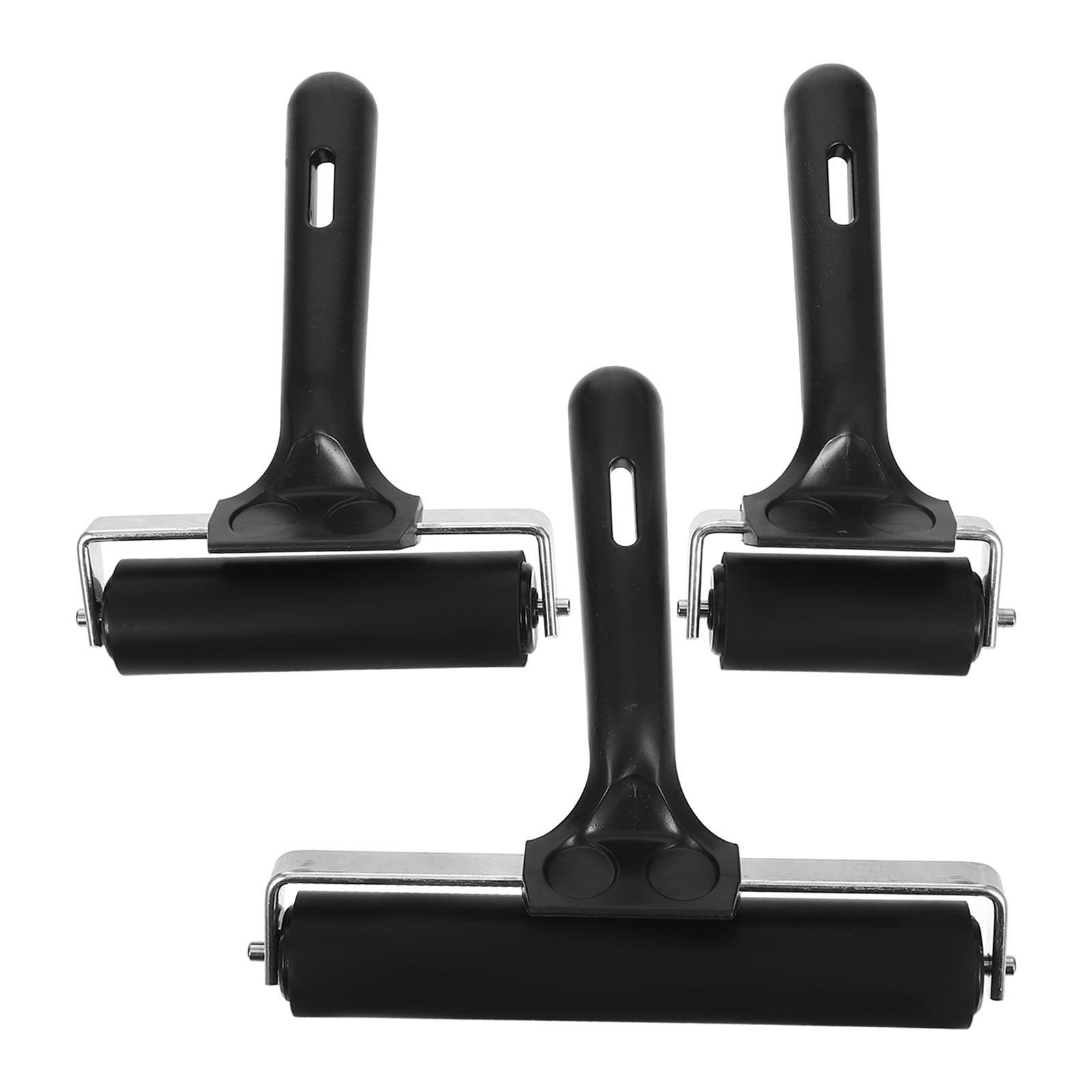 Masteelf 3pcs Rubber Roller Crafting Rollers Printmaking Roller Ink ...