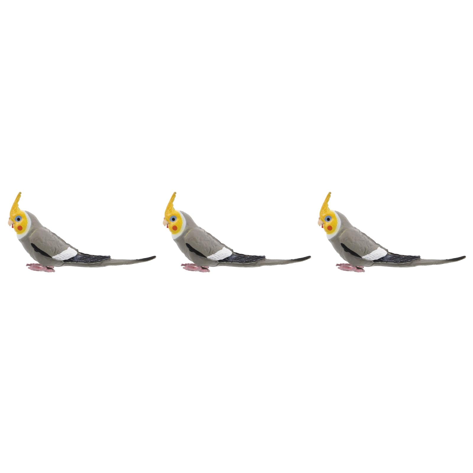 Masteelf 3pcs Simulation Parrot Model Artificial Cockatiel Bird ...