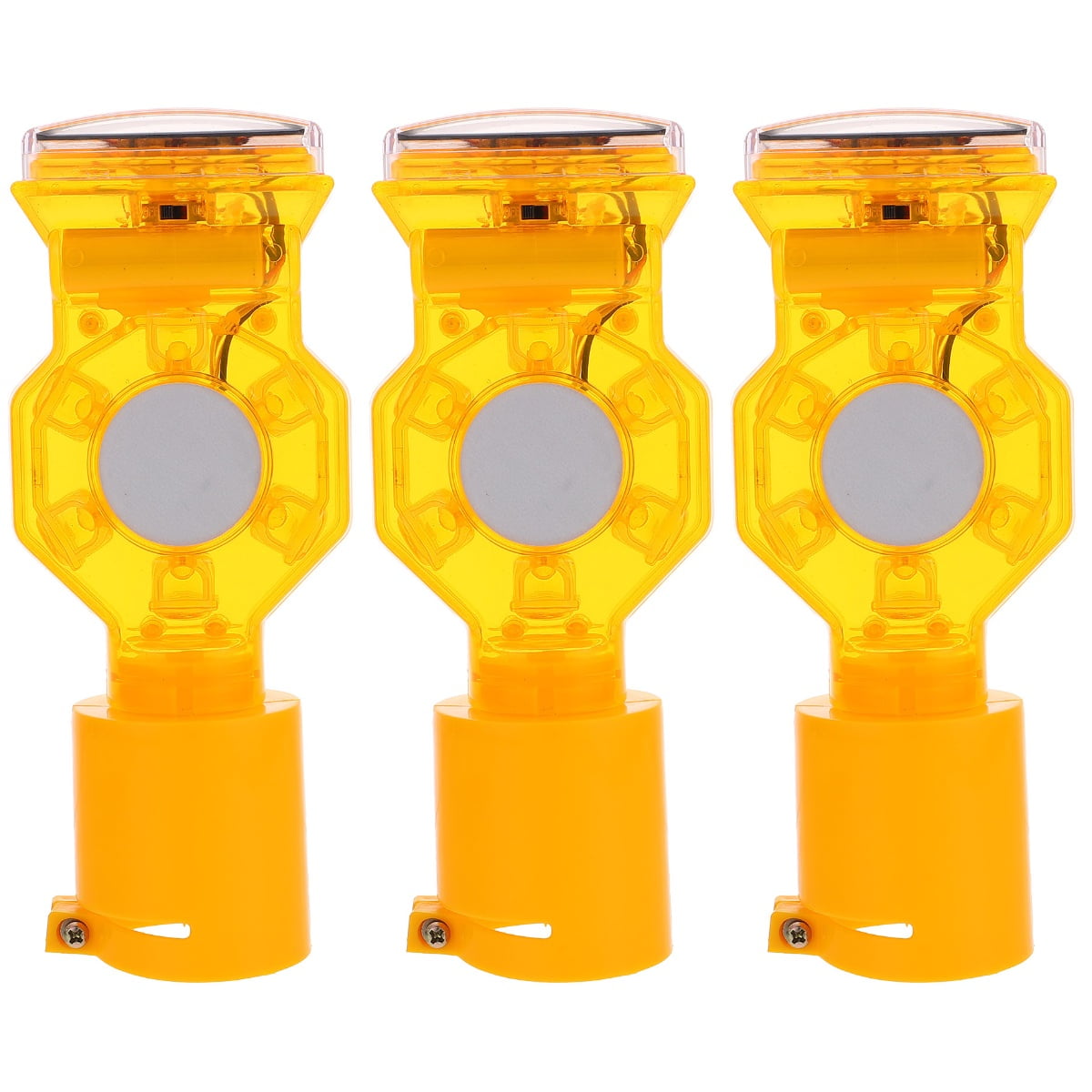 KALLORY Solar Strobe Traffic Flashing Light General Users 3Pcs 8.3x3 ...
