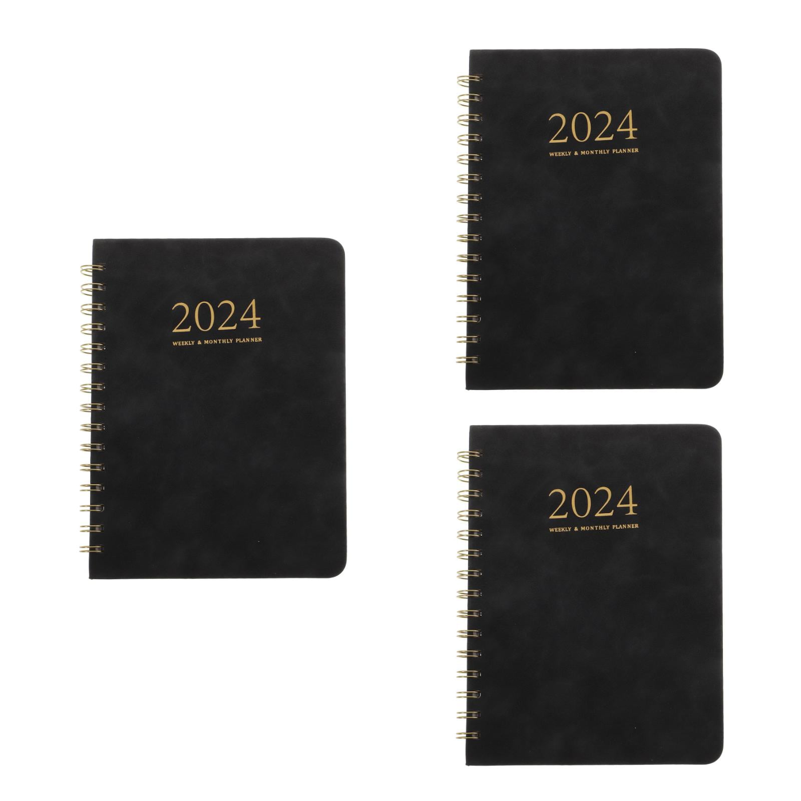 Masteelf 3pcs Spiral Notebook English Daily Academic Planner 2023-2024 ...
