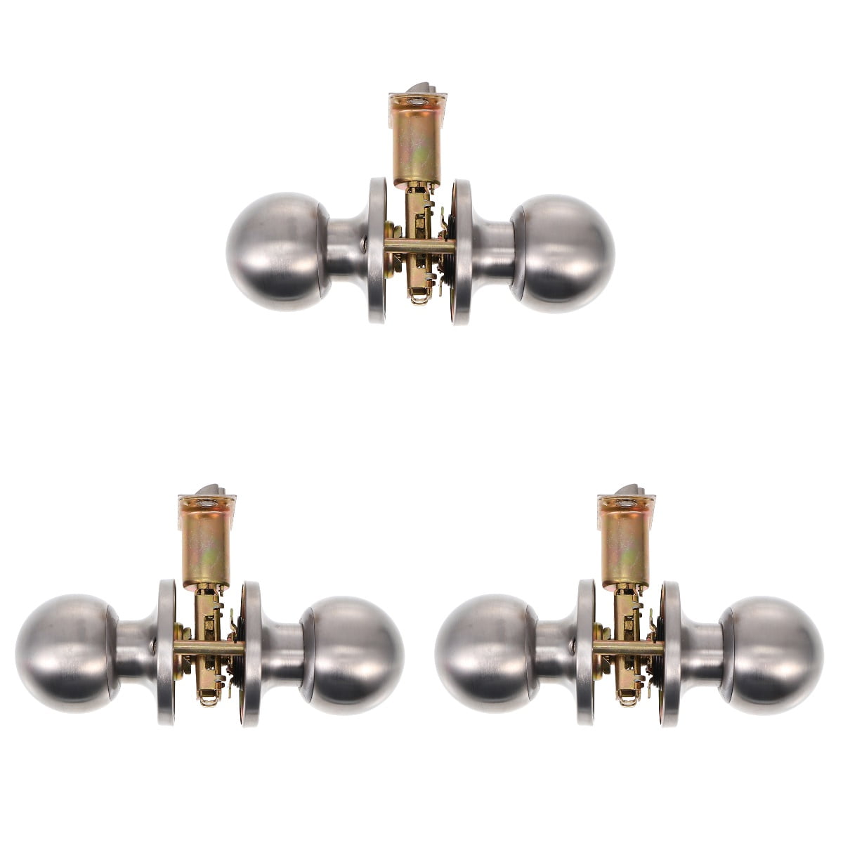 Masteelf 3pcs Stainless Steel Spherical Lock Room Entry Door Lock Knob ...