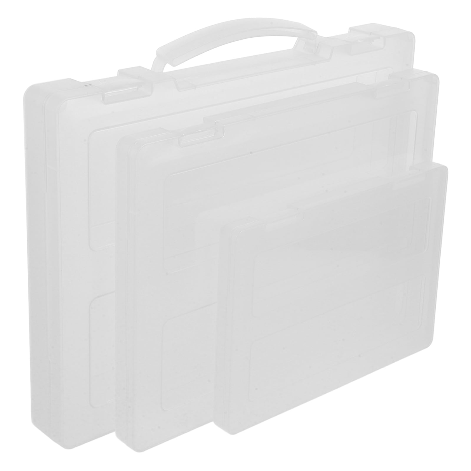 Masteelf 3pcs Transparent A4 A5 File Box With Lid Clear Plastic File ...