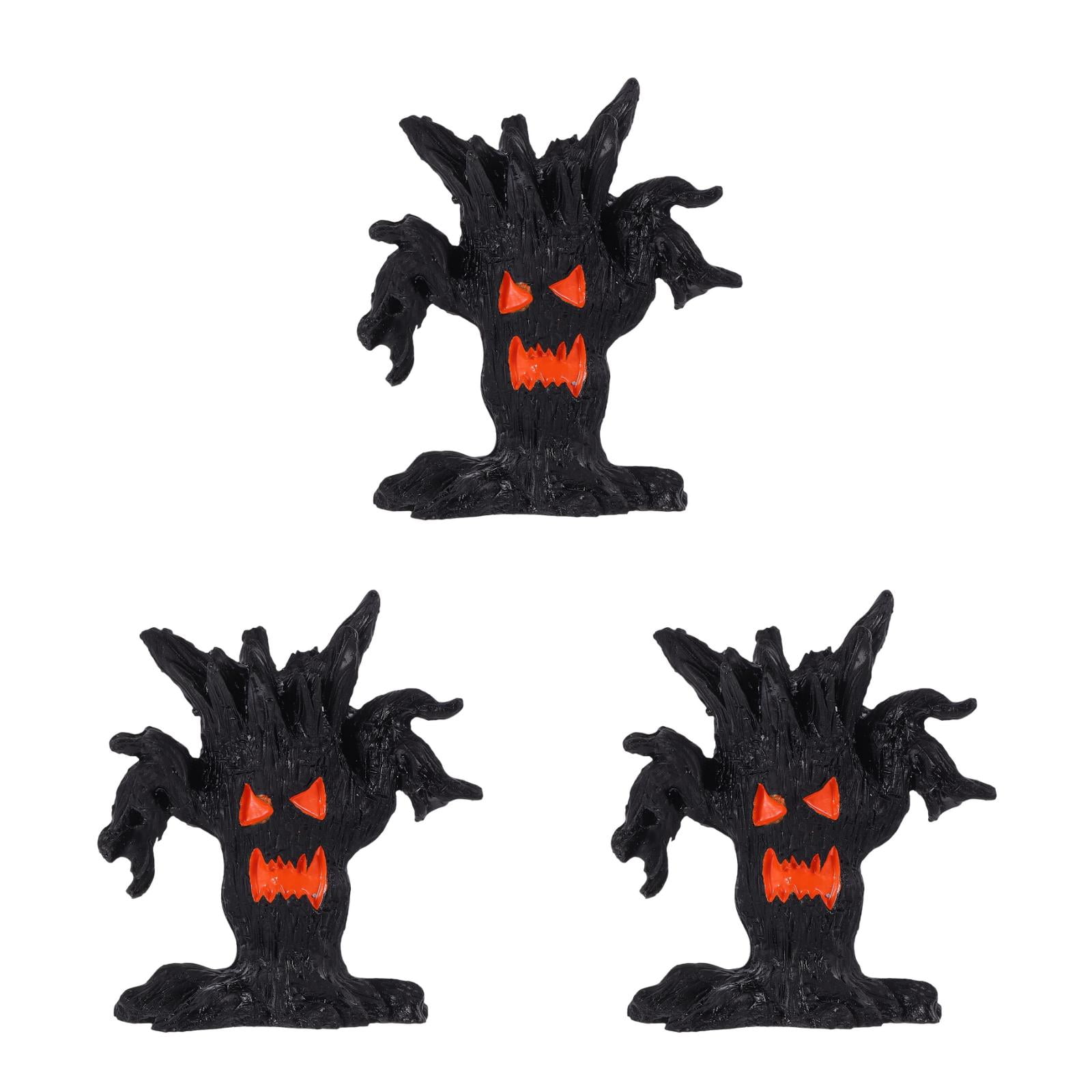 Masteelf 3pcs Tree Stump Ghost Figurines Garden Miniatures Spooky ...
