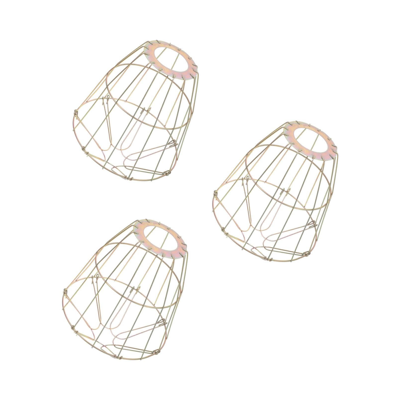 Masteelf 3pcs Vintage Wire Lampshade and Metal Bulb Guard Industrial ...