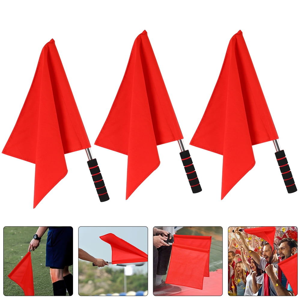 Masteelf 3pcs Warning Signal Flags Traffic Safety Signal Flags Handheld Signal Flags Conduct ...