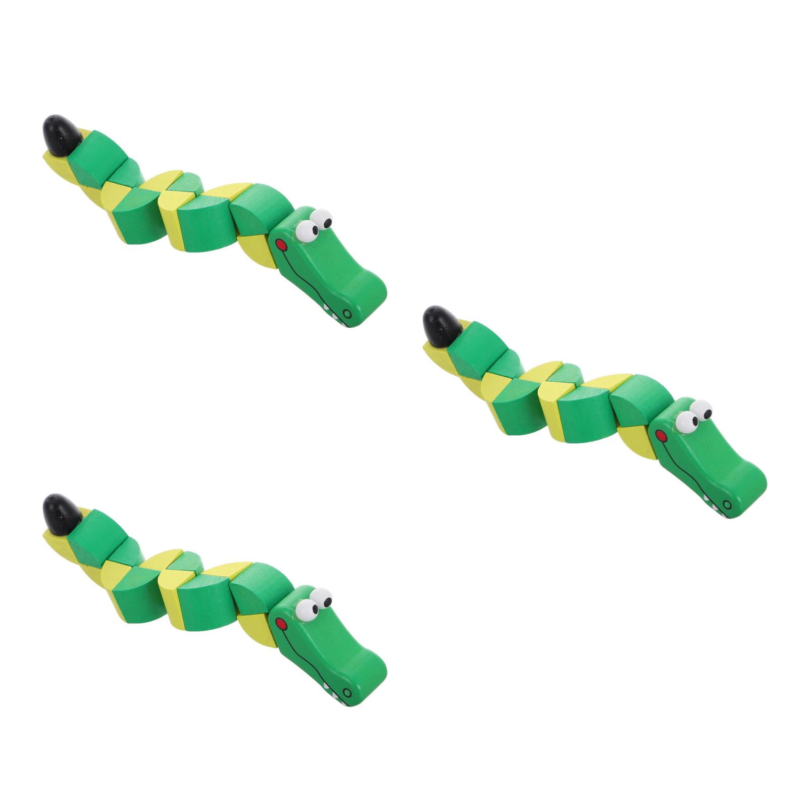 Masteelf 3pcs Wooden Twisting Game Animal Building Blocks Toy Kids ...