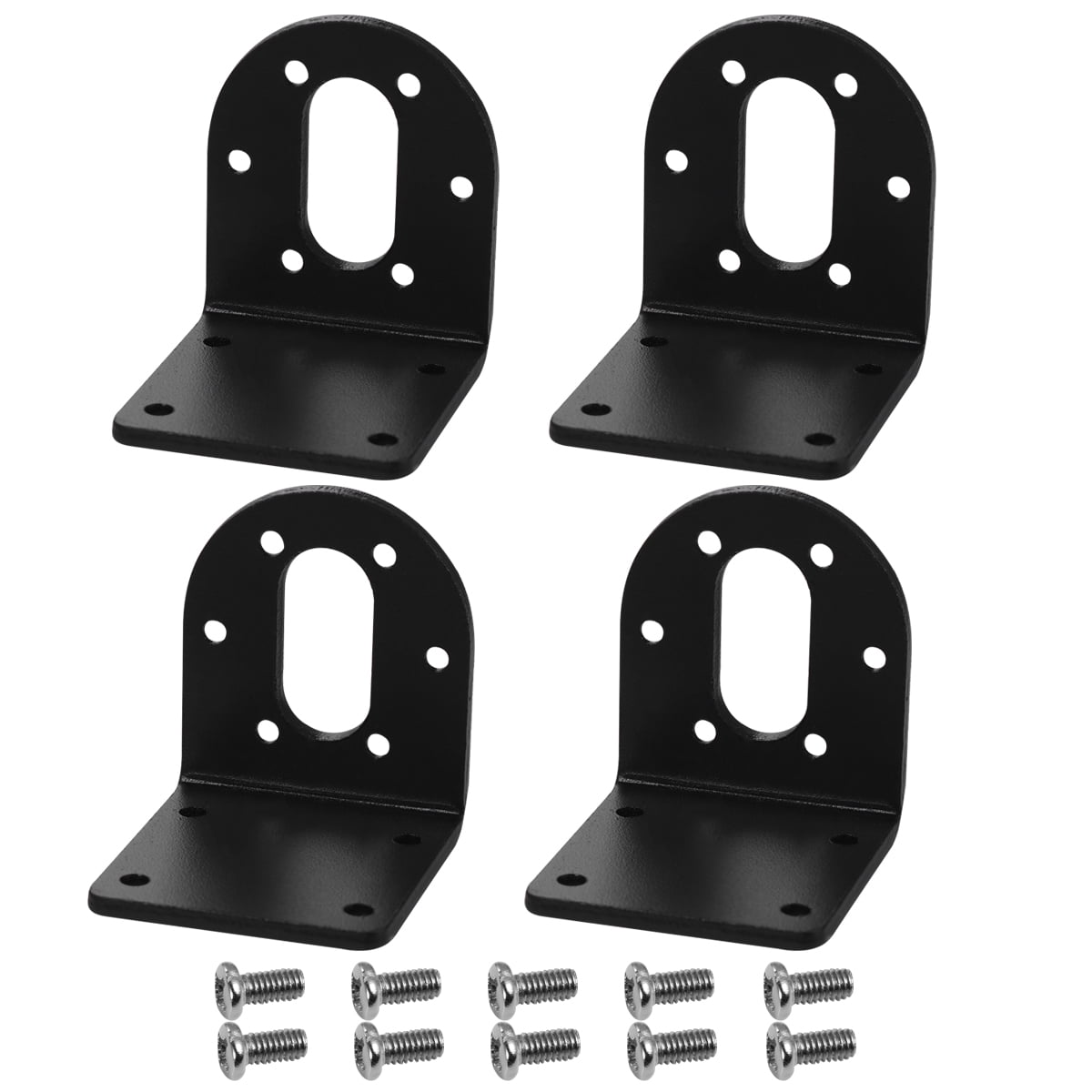 Masteelf 4 PCS Gear Motors Mounting Bracket Cars Trucks Kit Work Black ...