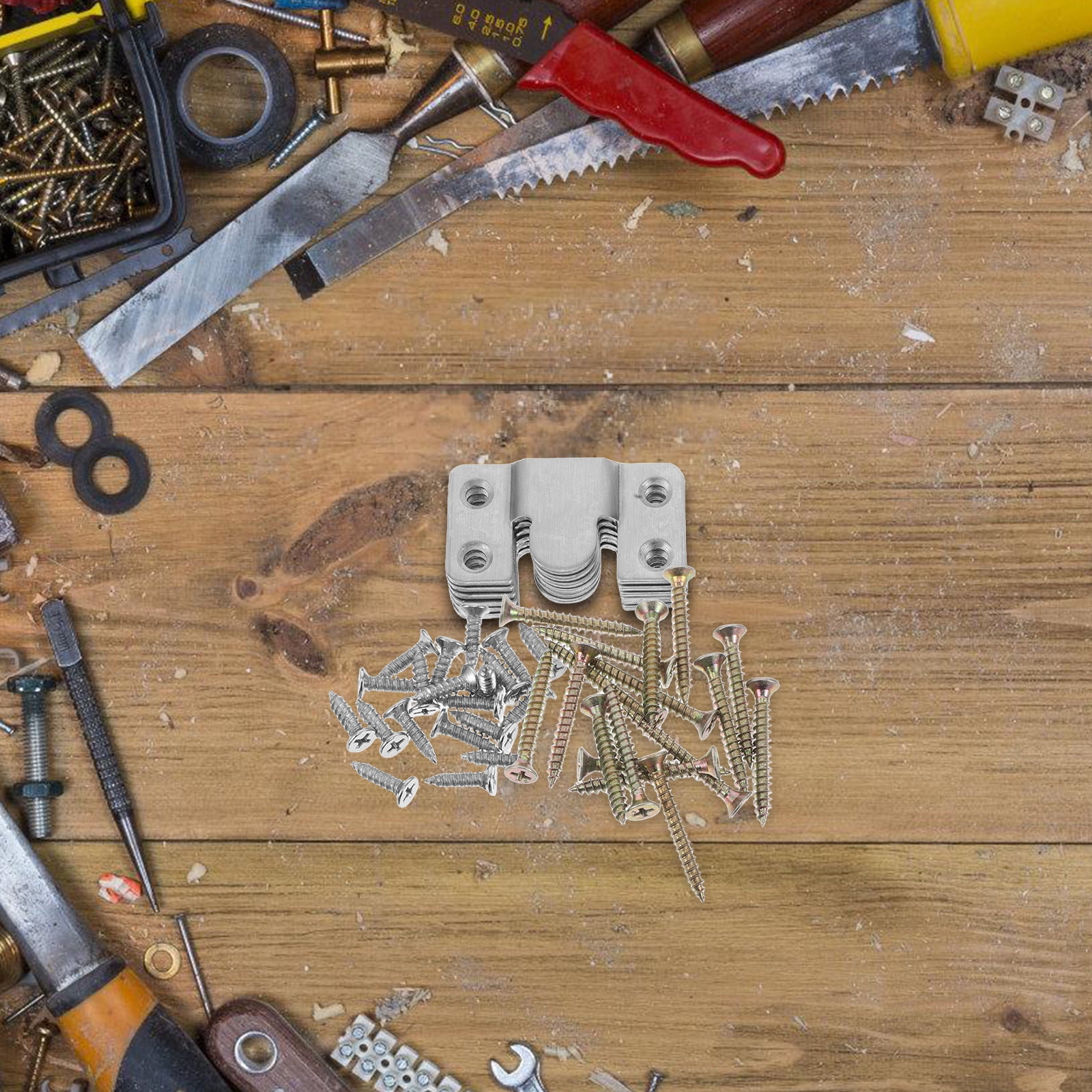 Masteelf 4 Pairs Flush Mount Brackets Interlocking Photo Frame Hooks ...