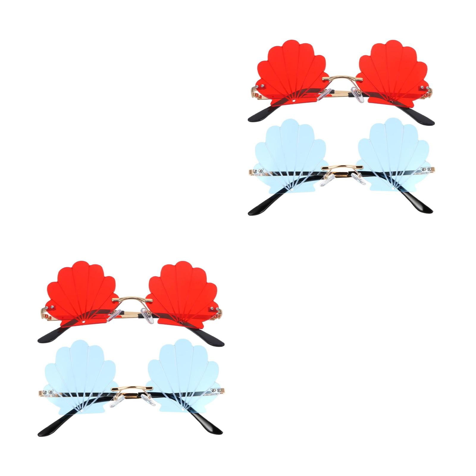 Masteelf 4 Pairs Of Party Rimless Seashell Sunglasses Party Supplies ...