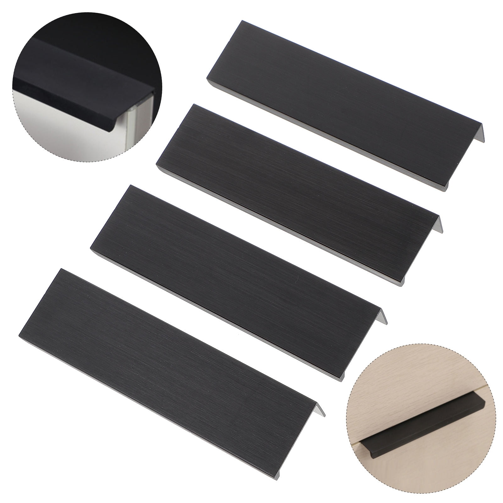 Masteelf 4 Pcs Cabinet Handle Concealed Hidden Finger Handles for ...