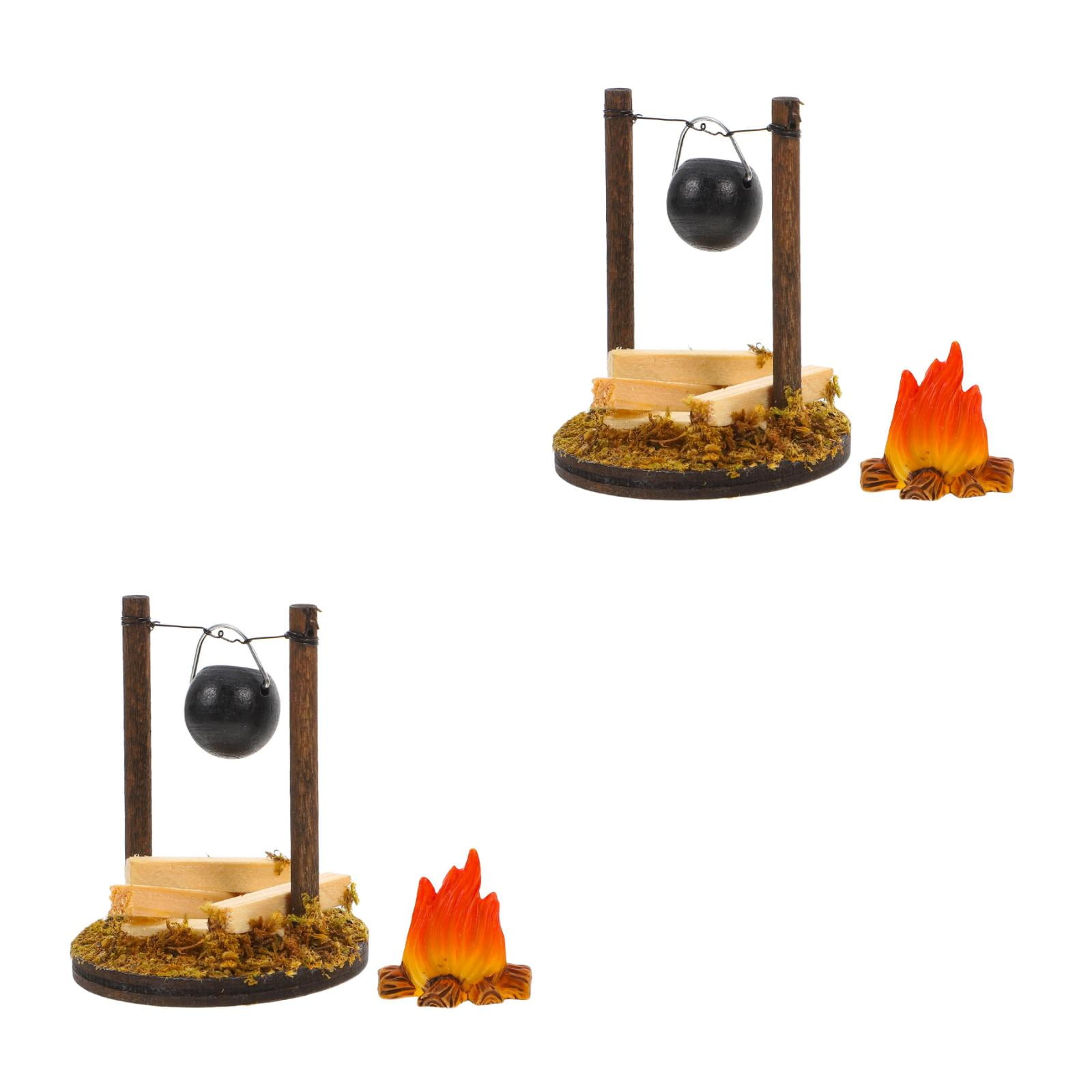 Masteelf 4 Pcs Dollhouse Campfire Mini Bonfire Model Miniature Hanging ...