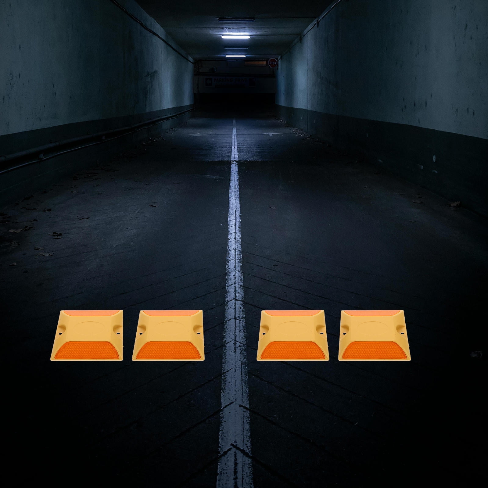 Masteelf 4 Pcs Driveway Marker Reflective Road Signs 10.00X10.00X2.00CM ...